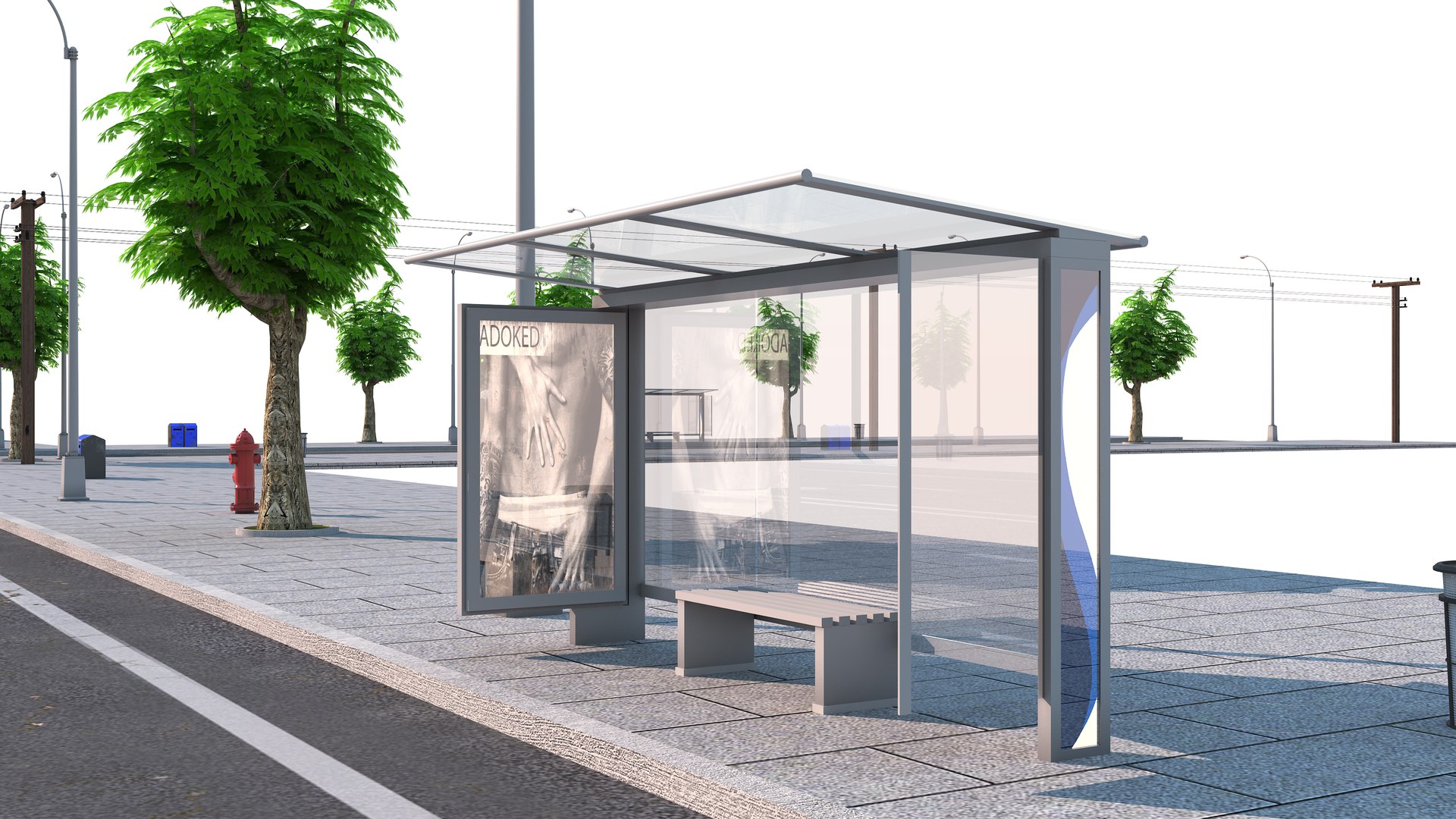 3D City Street Intersection Model - TurboSquid 2018099