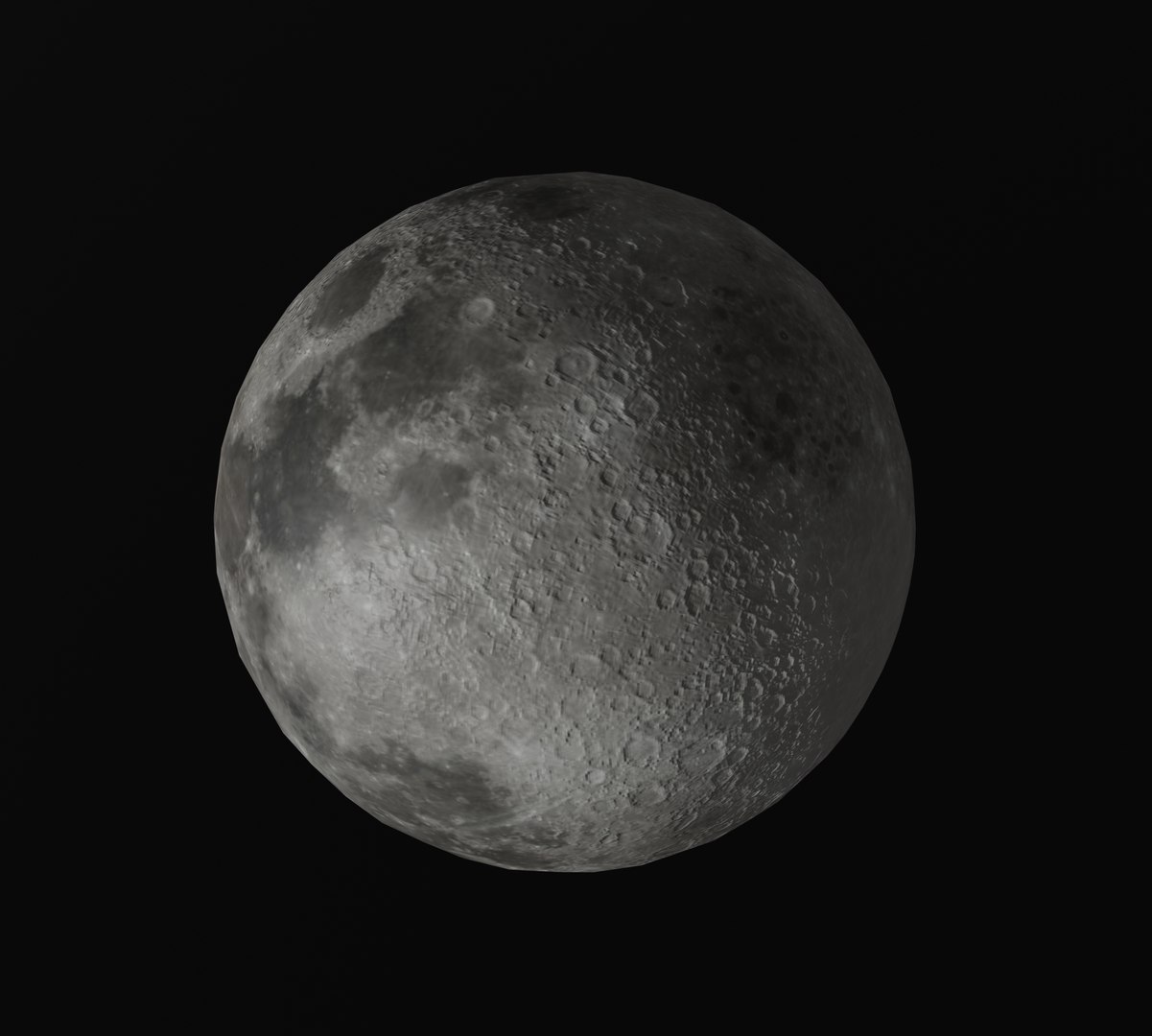 3D Model 3D Model Of The Moon 3 In 1 High Poly Low Poly Mid Poly Free ...
