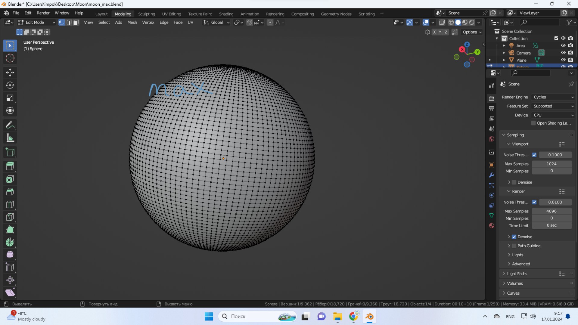3D Model 3D Model Of The Moon 3 In 1 High Poly Low Poly Mid Poly Free ...