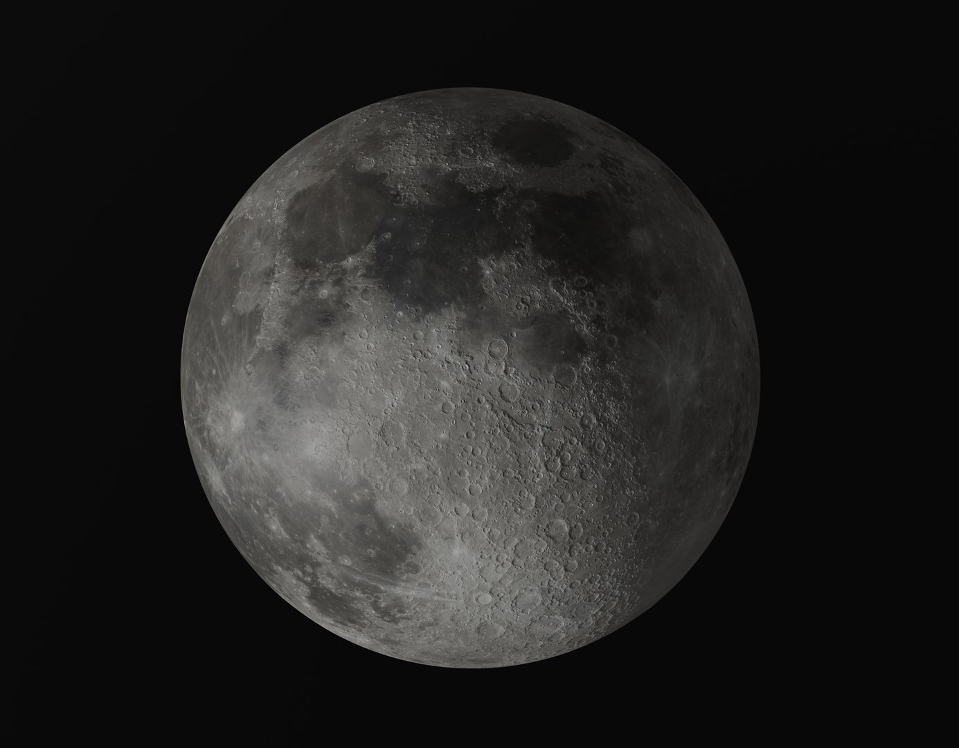 3D Model 3D Model Of The Moon 3 In 1 High Poly Low Poly Mid Poly Free ...