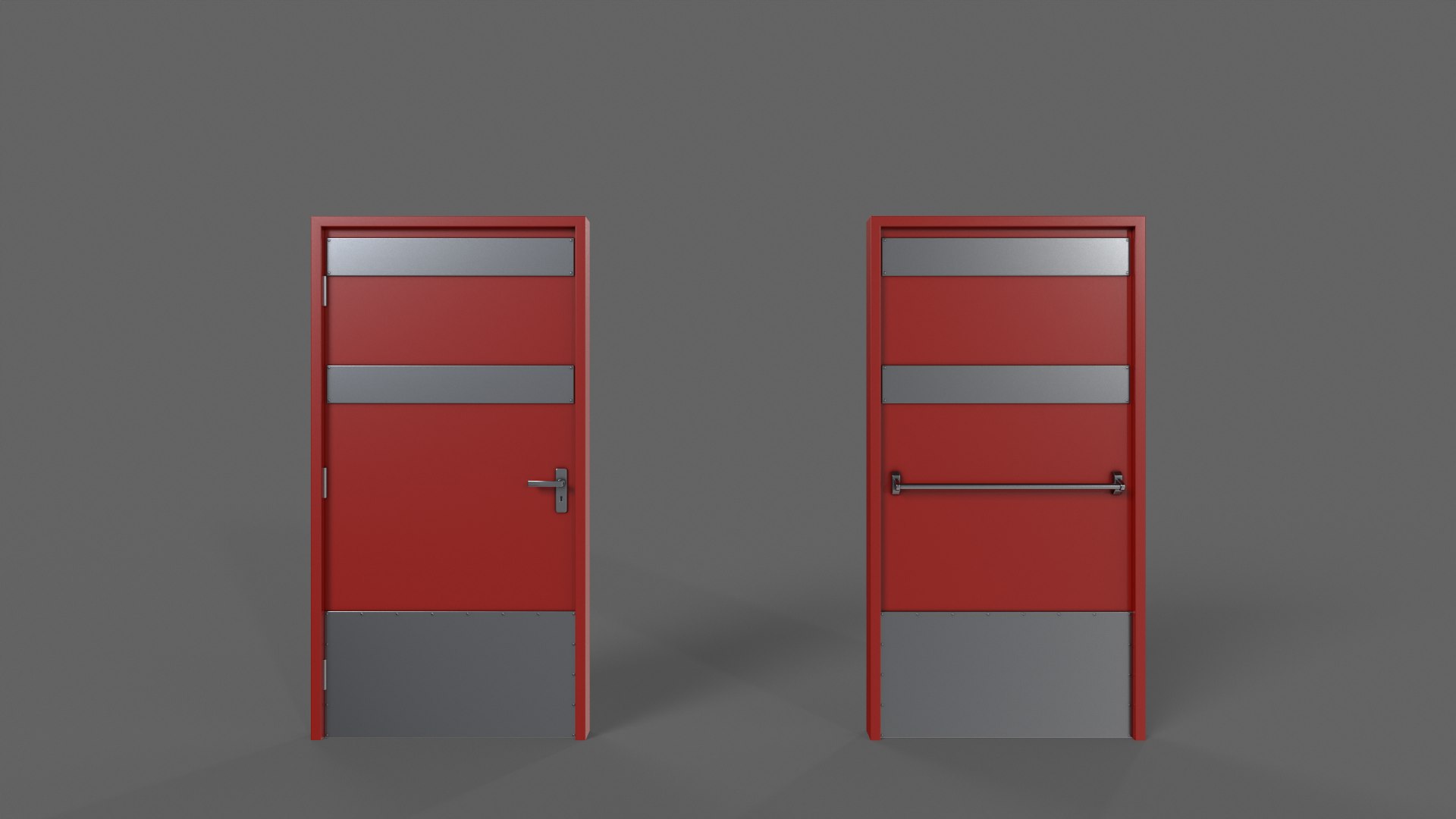 3D Model PBR Industrial Door B1 - TurboSquid 2279226