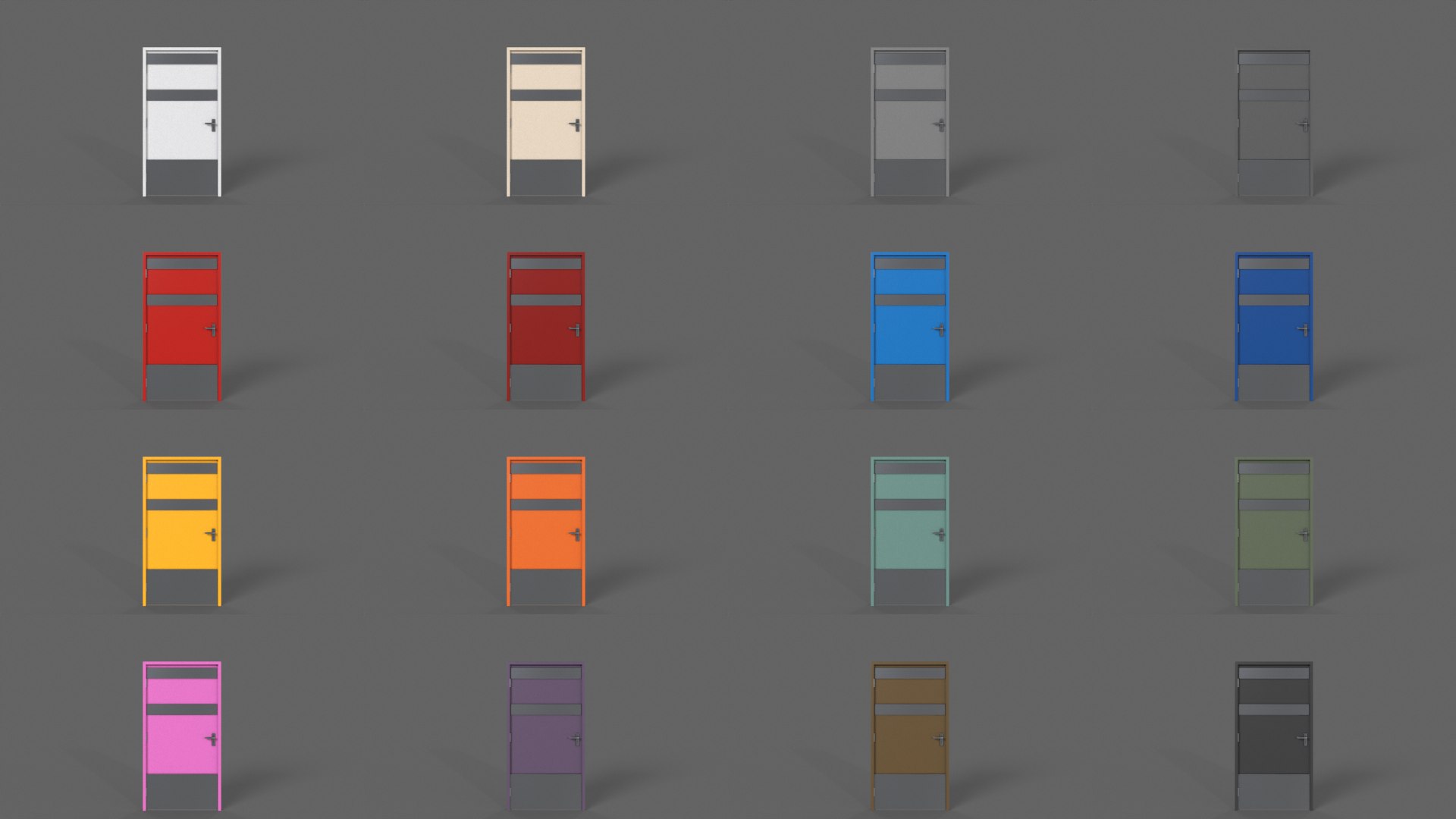 3D Model PBR Industrial Door B1 - TurboSquid 2279226