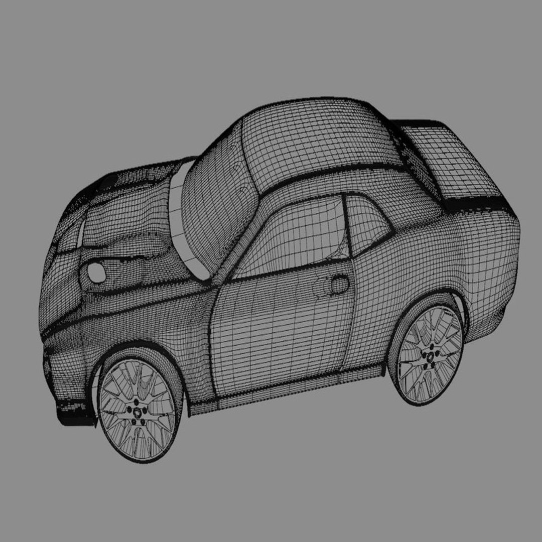 Challenger Cartoon Car 3D Model - TurboSquid 1895904