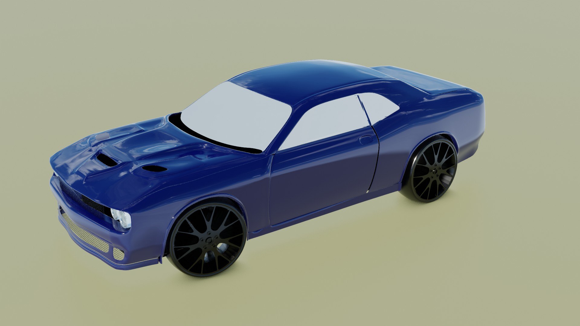 Challenger Cartoon Car 3D Model - TurboSquid 1895904