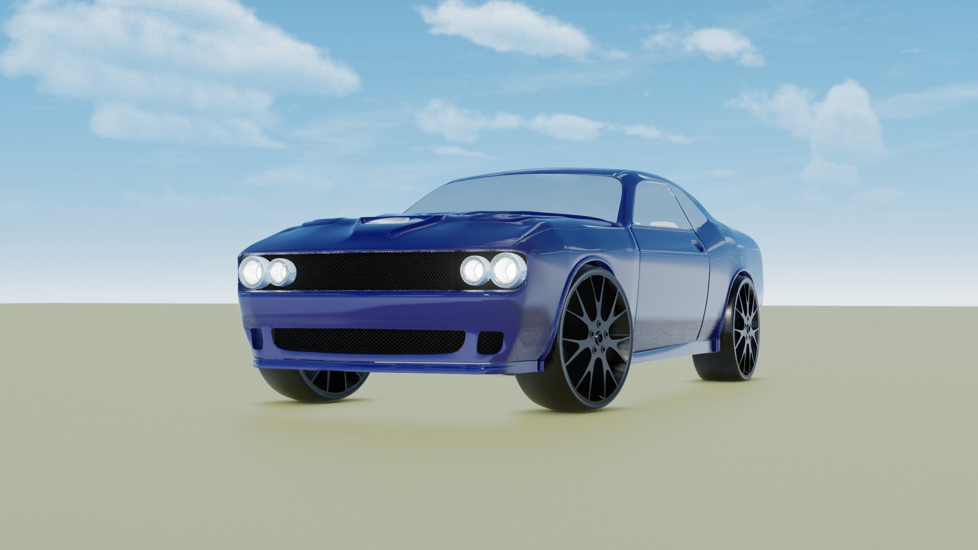 Challenger Cartoon Car 3D Model - TurboSquid 1895904