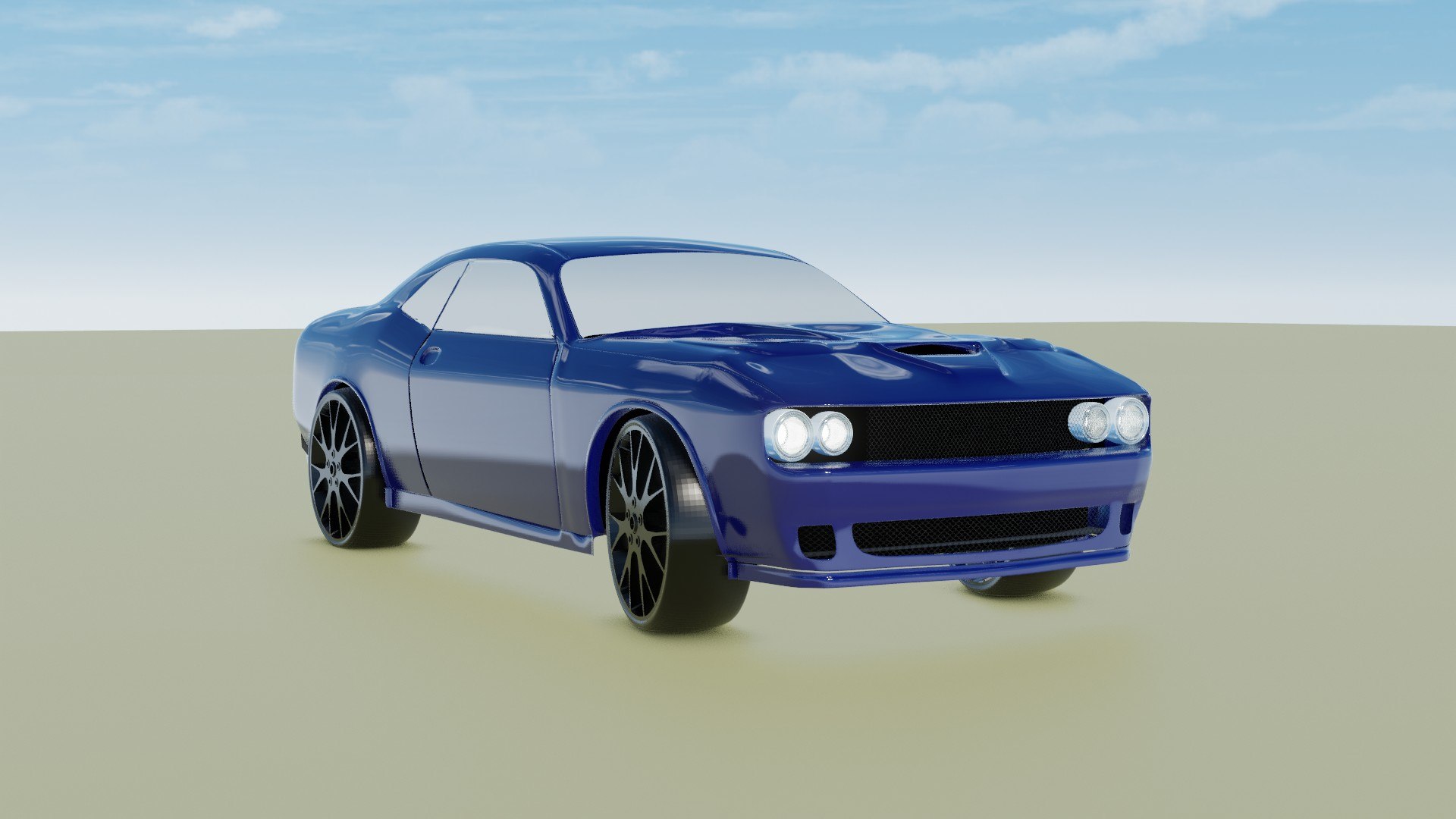 Challenger Cartoon Car 3D Model - TurboSquid 1895904