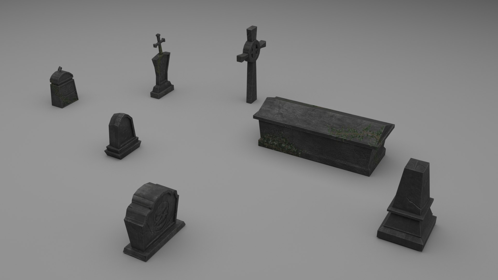 3D PBR TombStone Model - TurboSquid 2001730