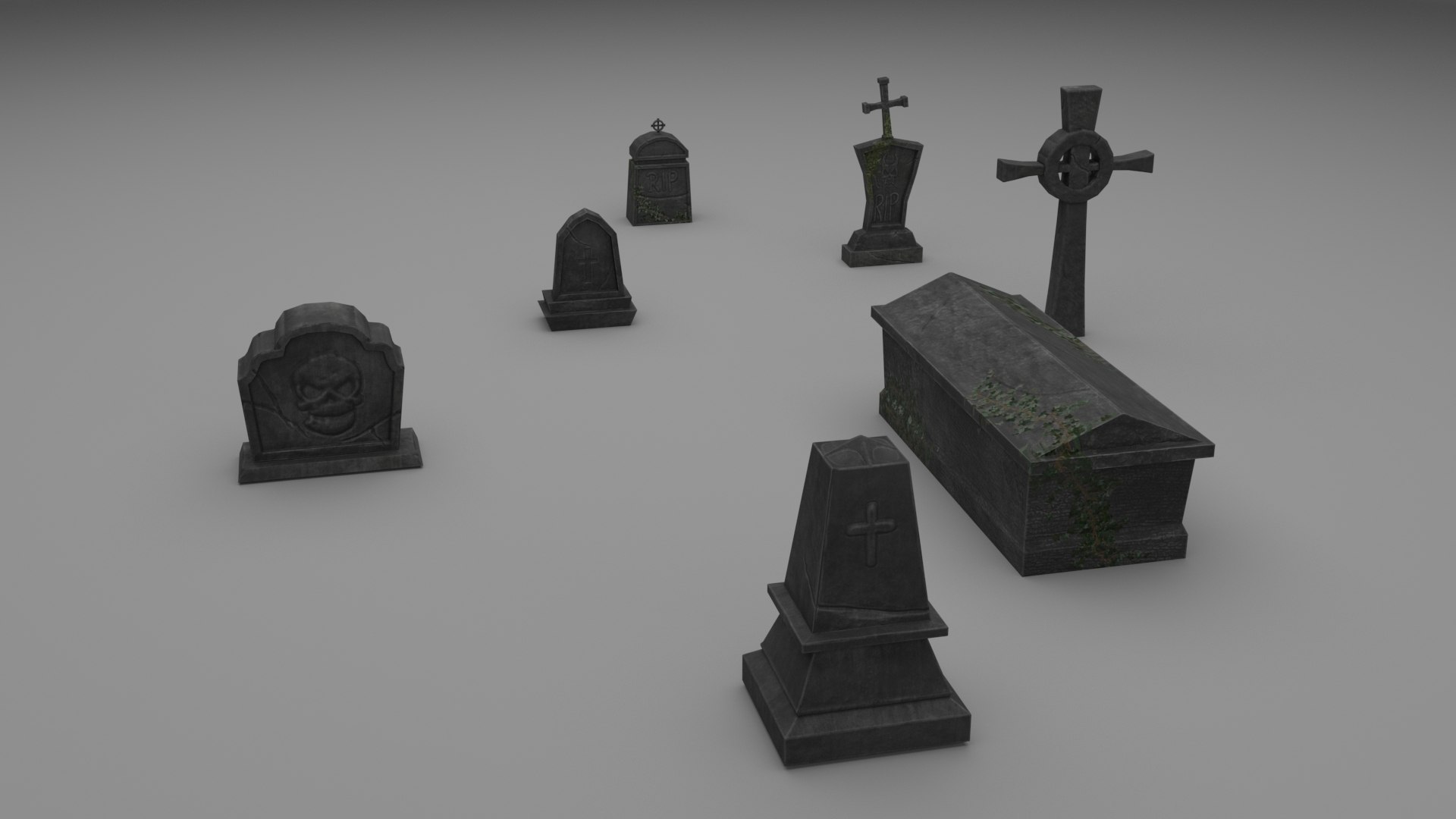 3D PBR TombStone Model - TurboSquid 2001730