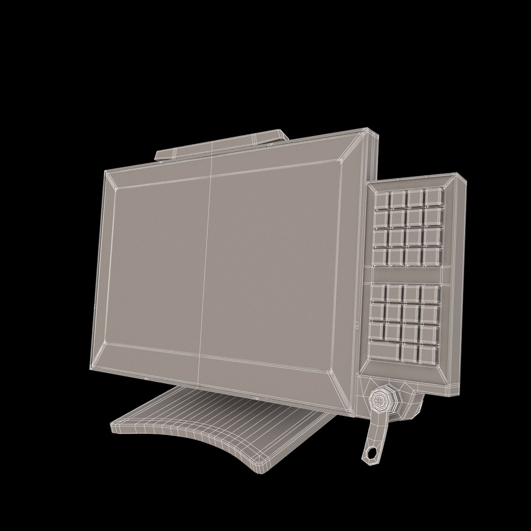 Supermarket Cash Register 3d Model