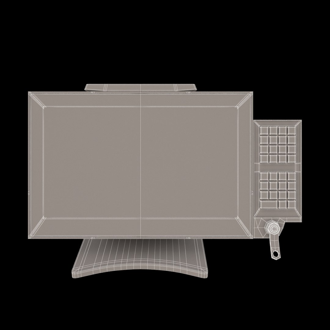 Supermarket Cash Register 3d Model