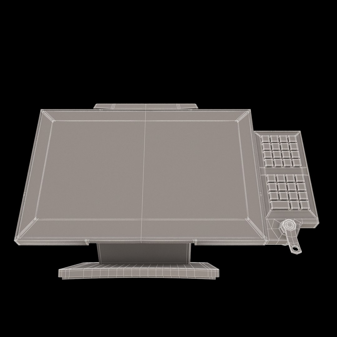 Supermarket Cash Register 3d Model