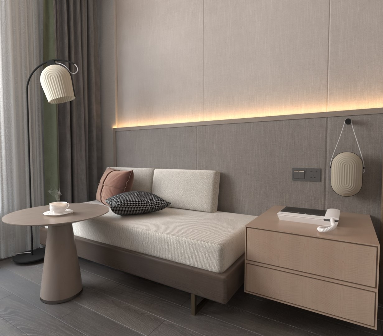 3D model Hotel Big Bed Room - TurboSquid 1718793