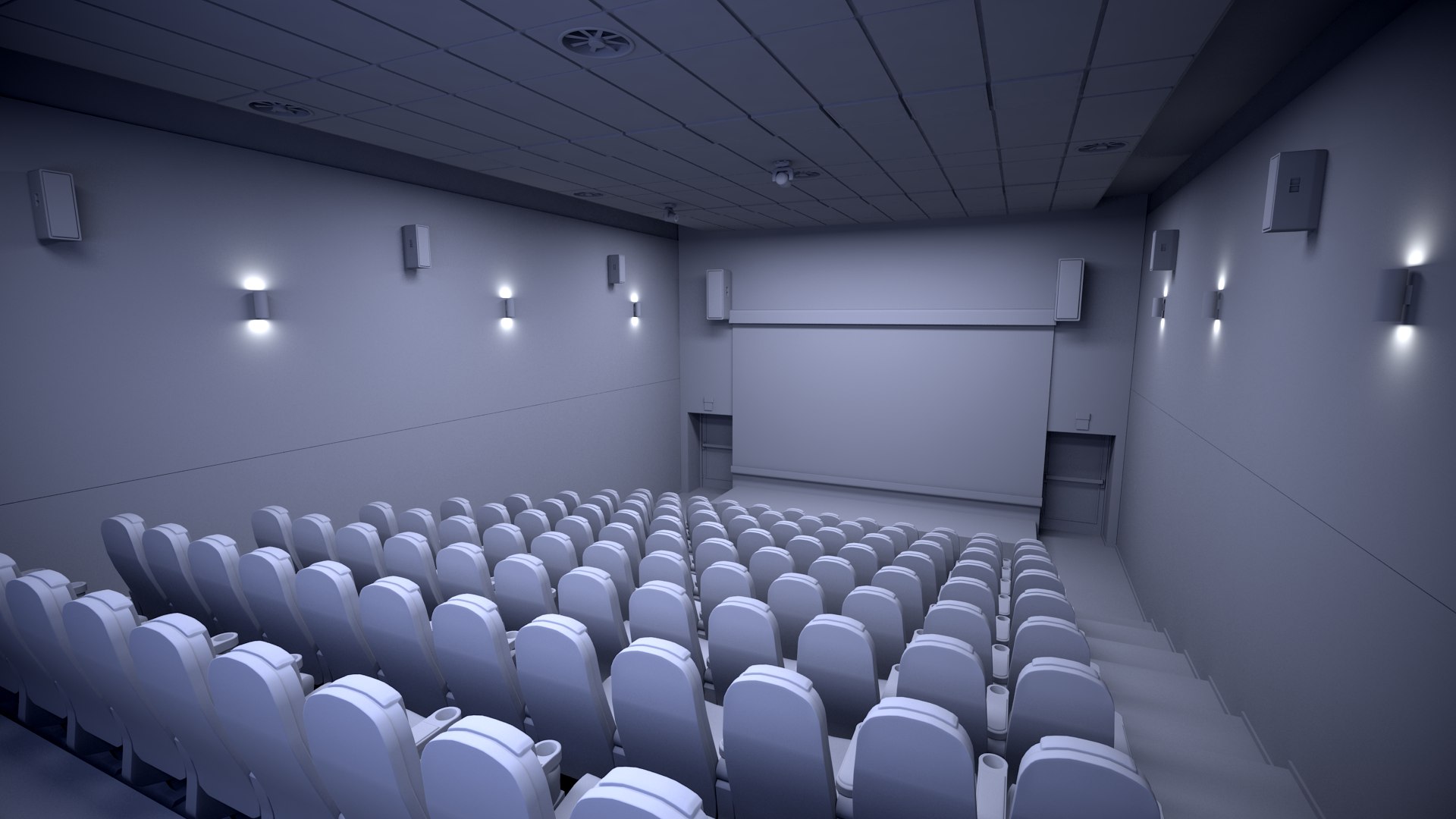Small Auditorium Scene 3D Model - TurboSquid 1508566