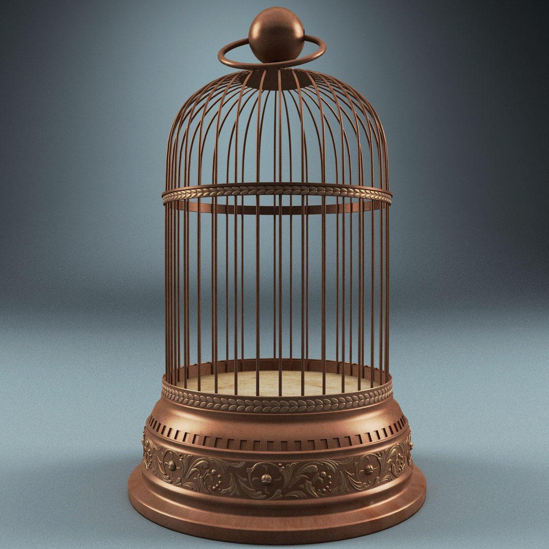 Old Bird Cage 3d Model