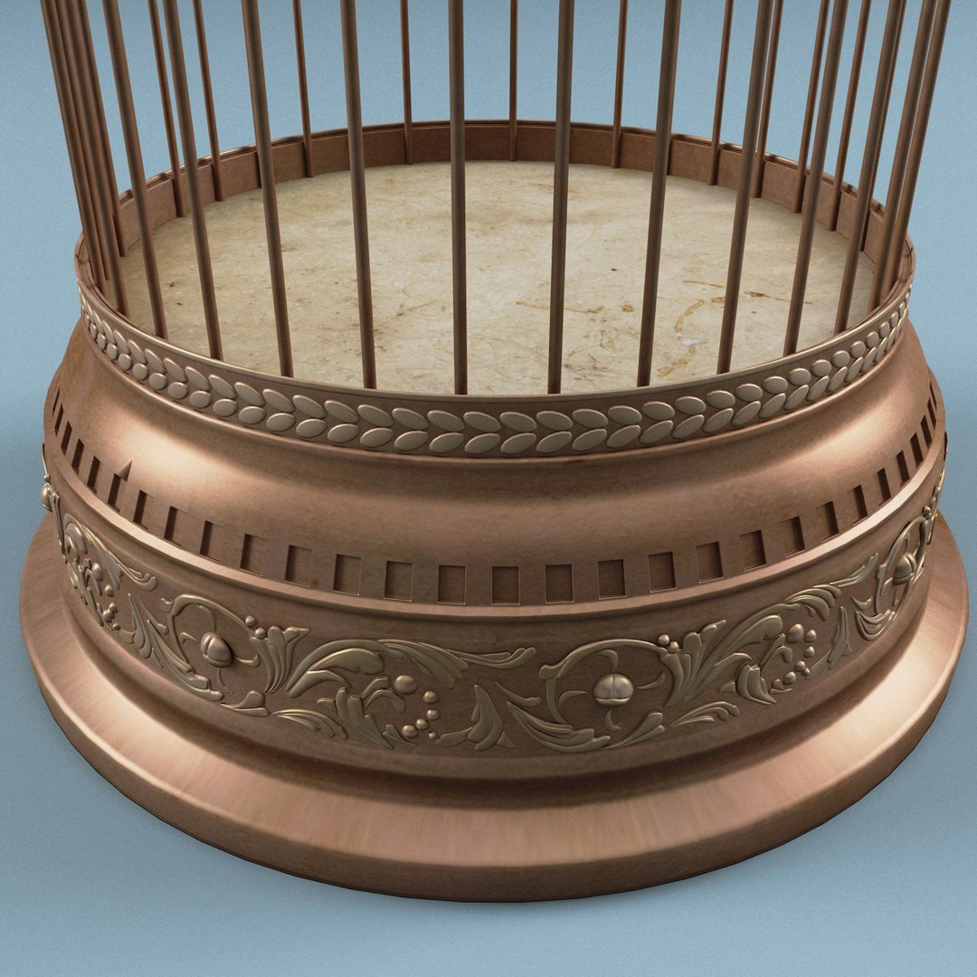Old Bird Cage 3d Model