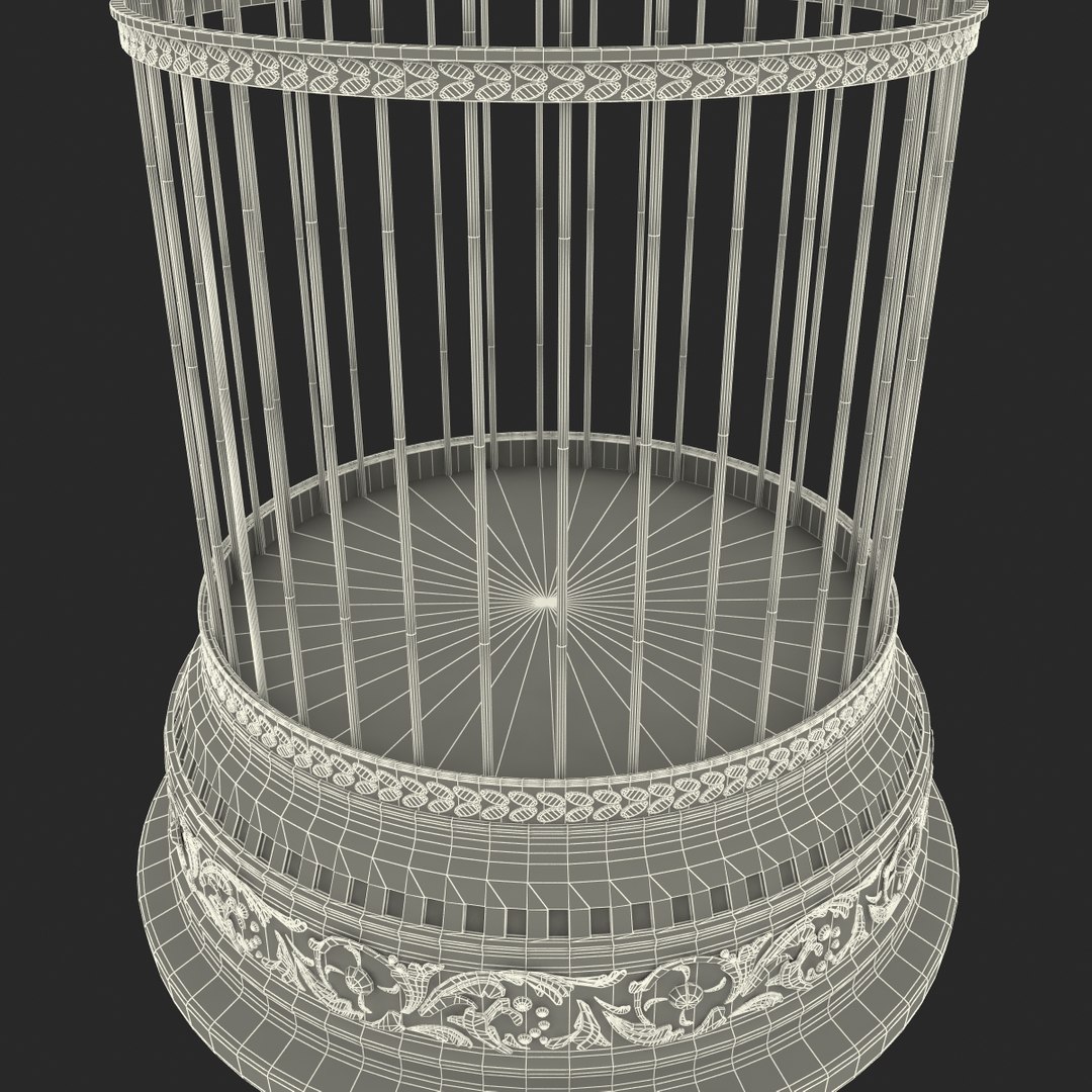 Old Bird Cage 3d Model