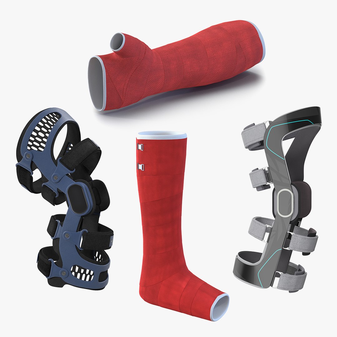 Knee Braces Orthopedic Casts 3D Model - TurboSquid 1332003