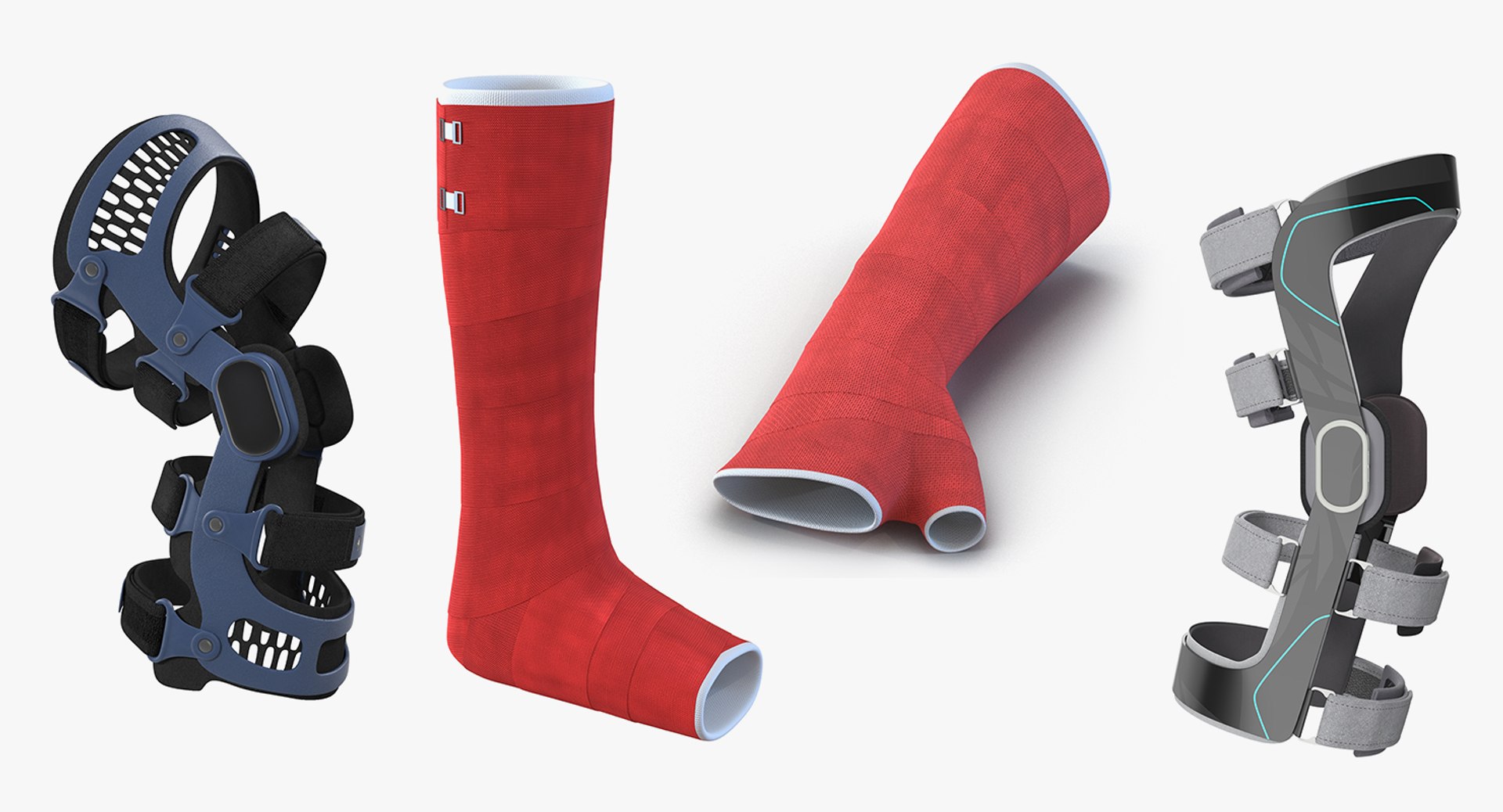 Knee Braces Orthopedic Casts 3D Model - TurboSquid 1332003