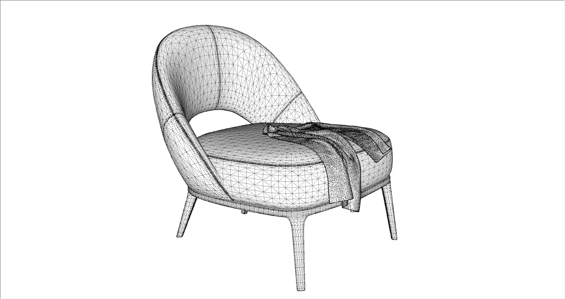 3D Modern Fabric Chair - TurboSquid 2036694