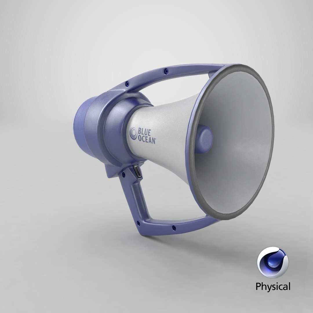 Blue ocean waterproof megaphone 3D model - TurboSquid 1632447