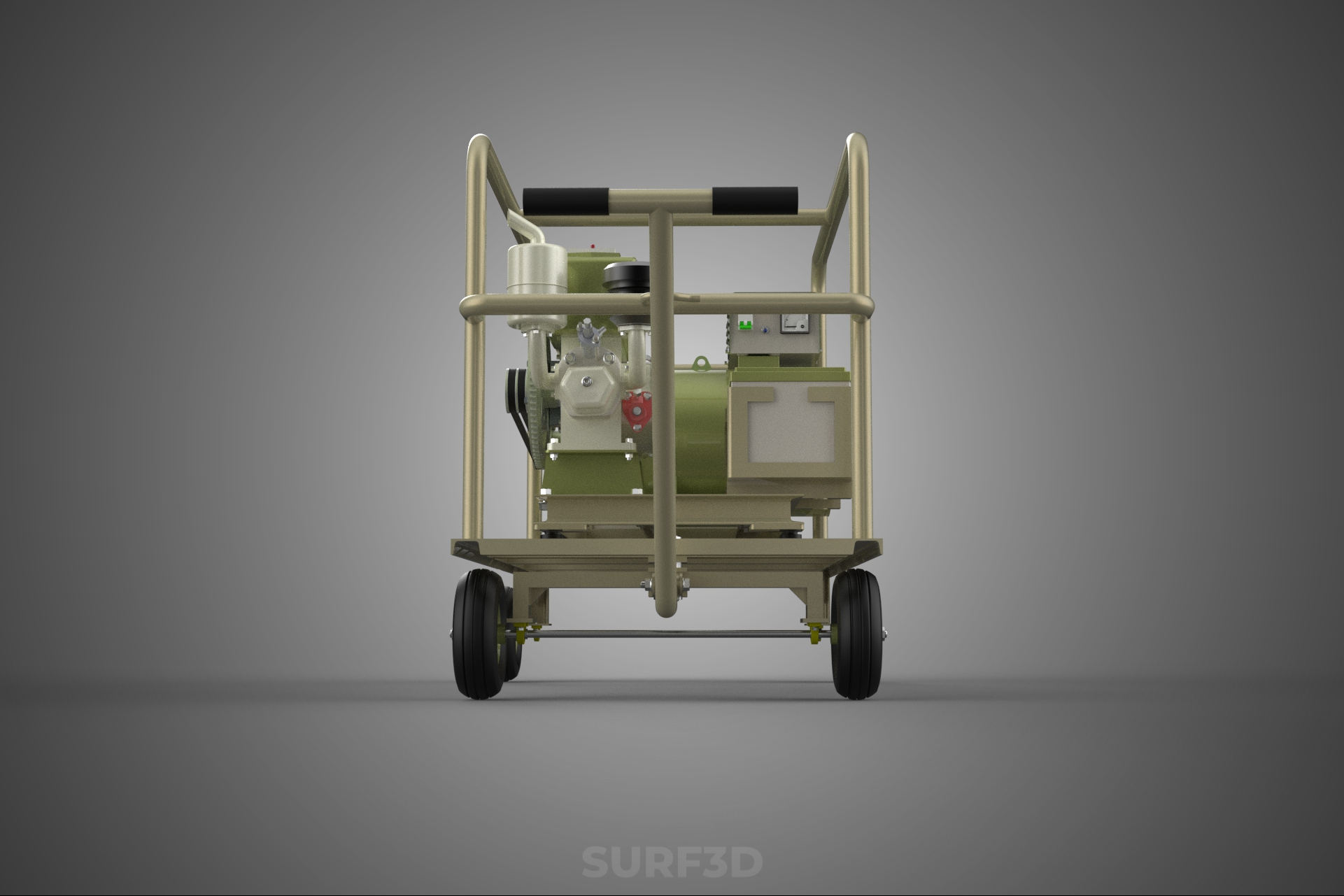 3D модель ДИЗЕЛЬНЫЙ ГЕНЕРАТОР ДЛЯ ПУСТЫНИ, ВОЕННОЙ АРМИИ, ЗАСЫПНЫЙ ...