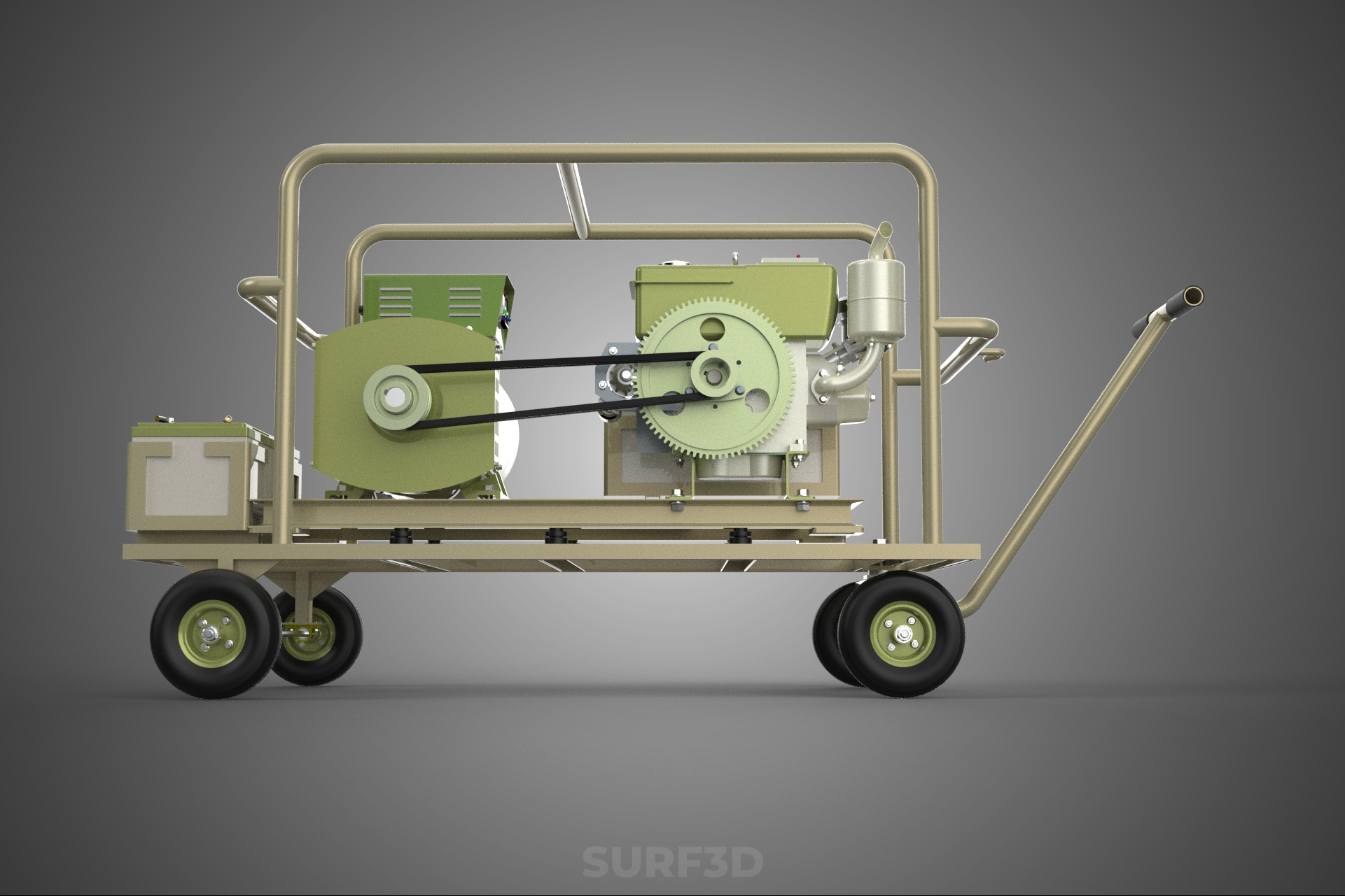 砂漠軍用ディーゼル発電機セット 発電機セット 乾燥タン3Dモデル - TurboSquid 2507991