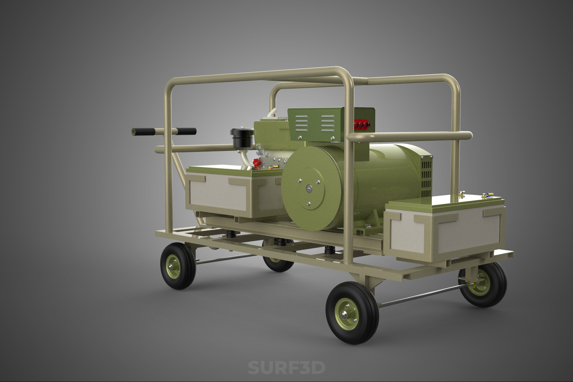 砂漠軍用ディーゼル発電機セット 発電機セット 乾燥タン3Dモデル - TurboSquid 2507991