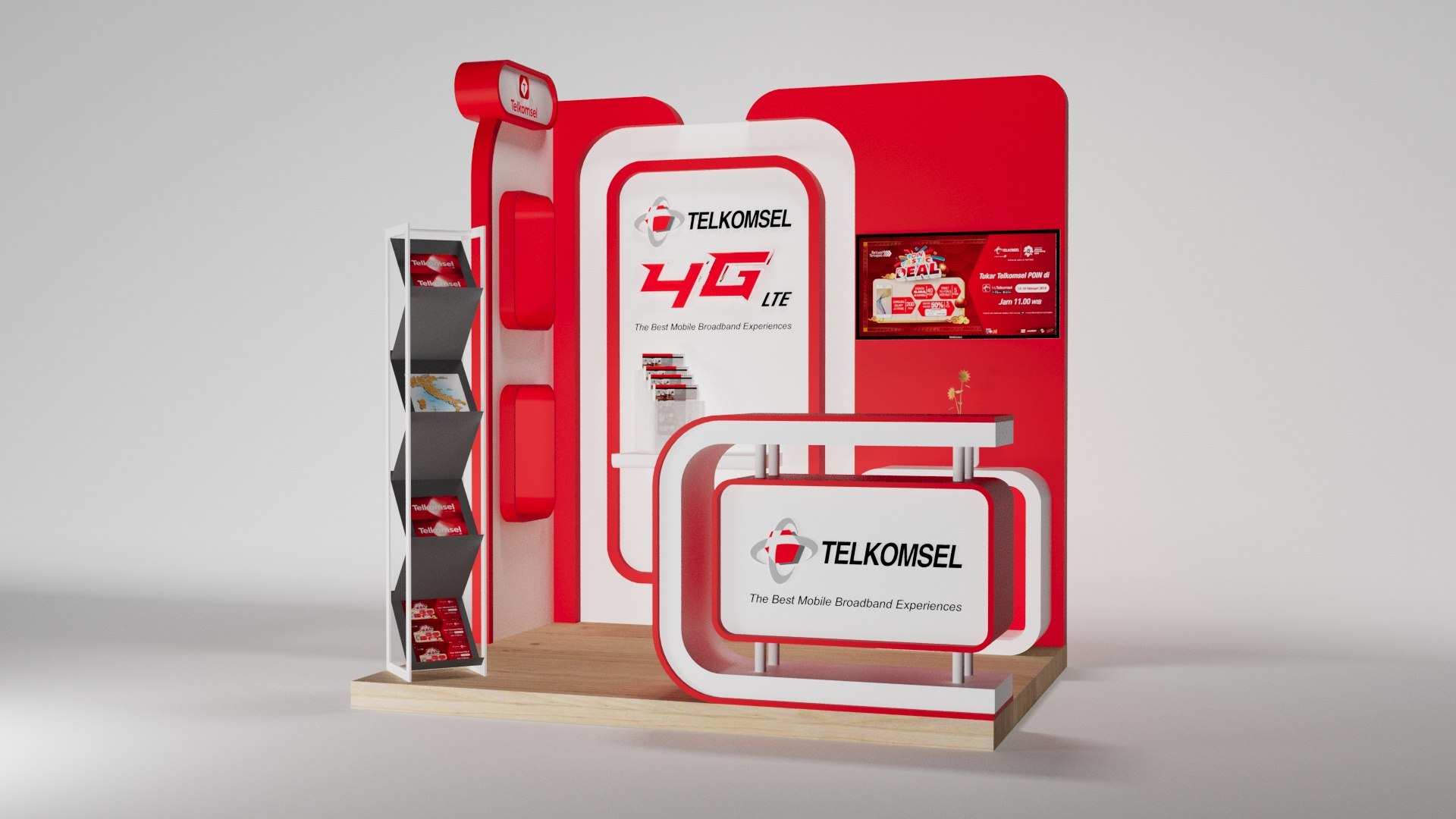 3D Small Booth 2400x1800mm Model - TurboSquid 2101321