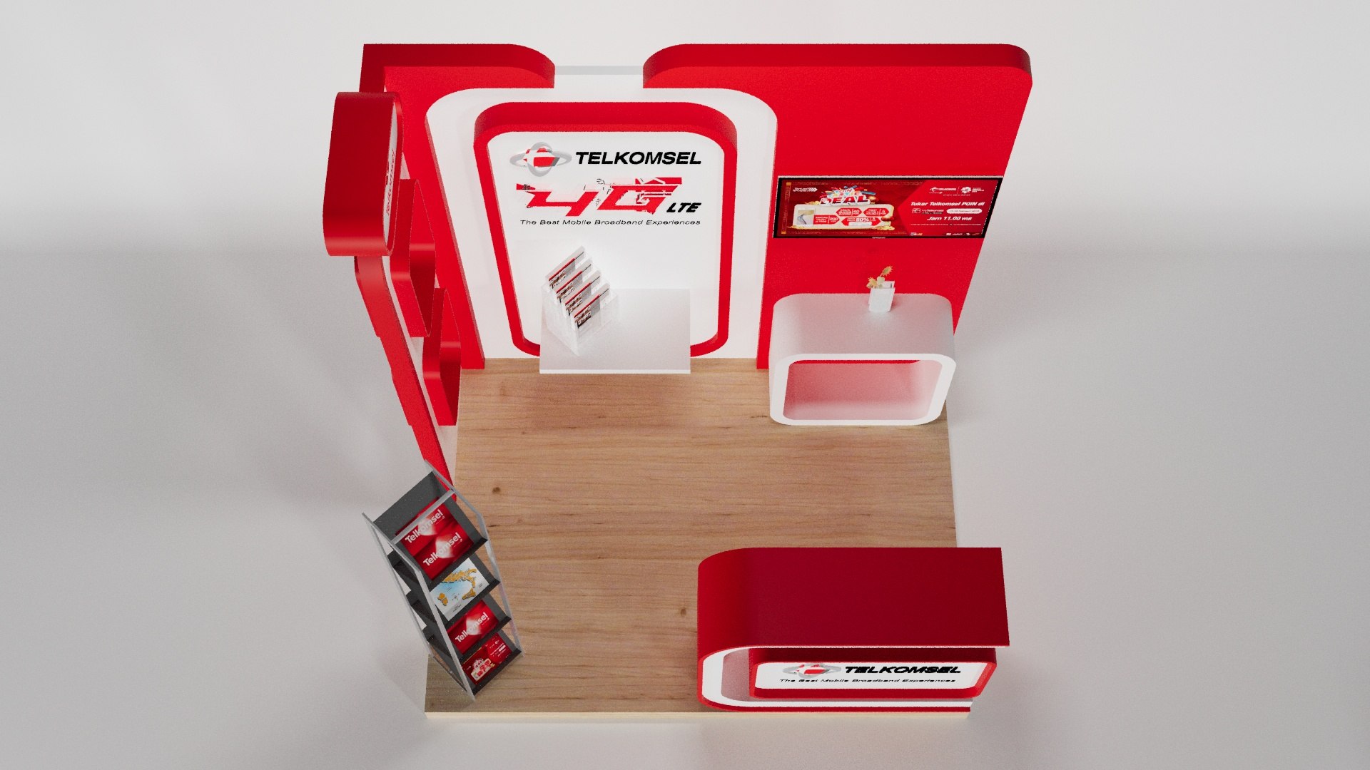 3D Small Booth 2400x1800mm Model - TurboSquid 2101321