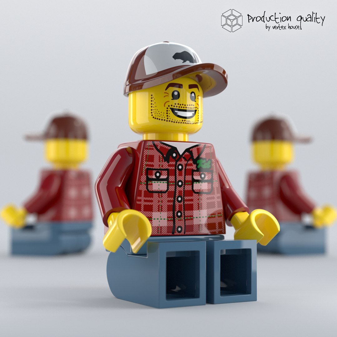 3D Lego Lumberjack Figure - TurboSquid 1158373