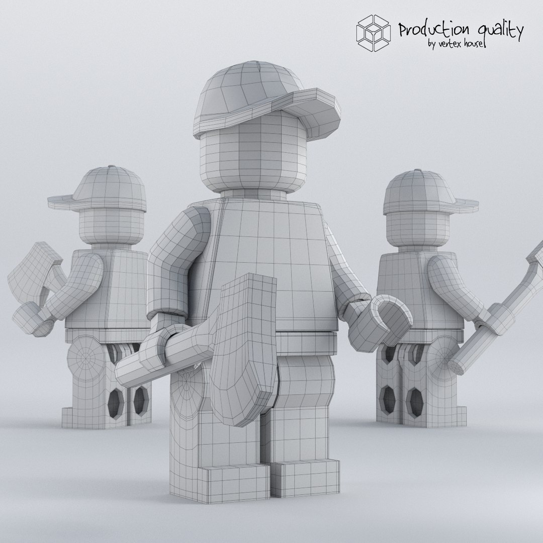 3D Lego Lumberjack Figure - TurboSquid 1158373