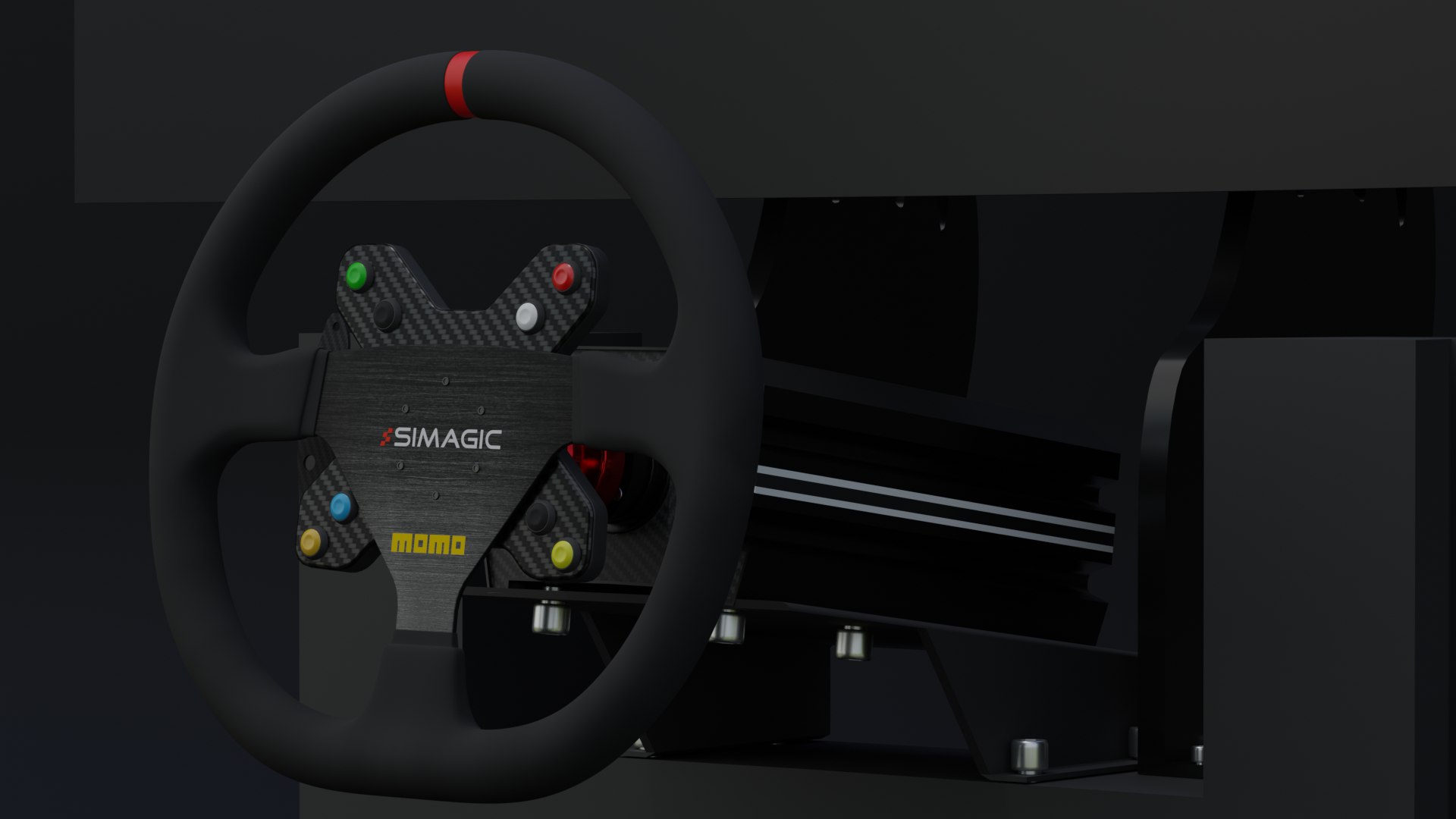 Simagic Momo Steering Wheel And Pedals 3D Model - TurboSquid 1760920