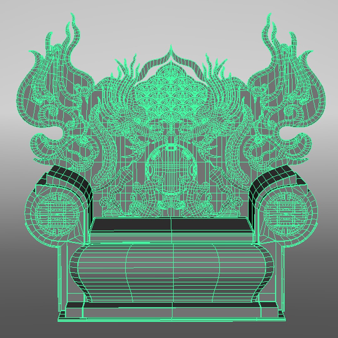 Maya Chinese Throne Chair 1