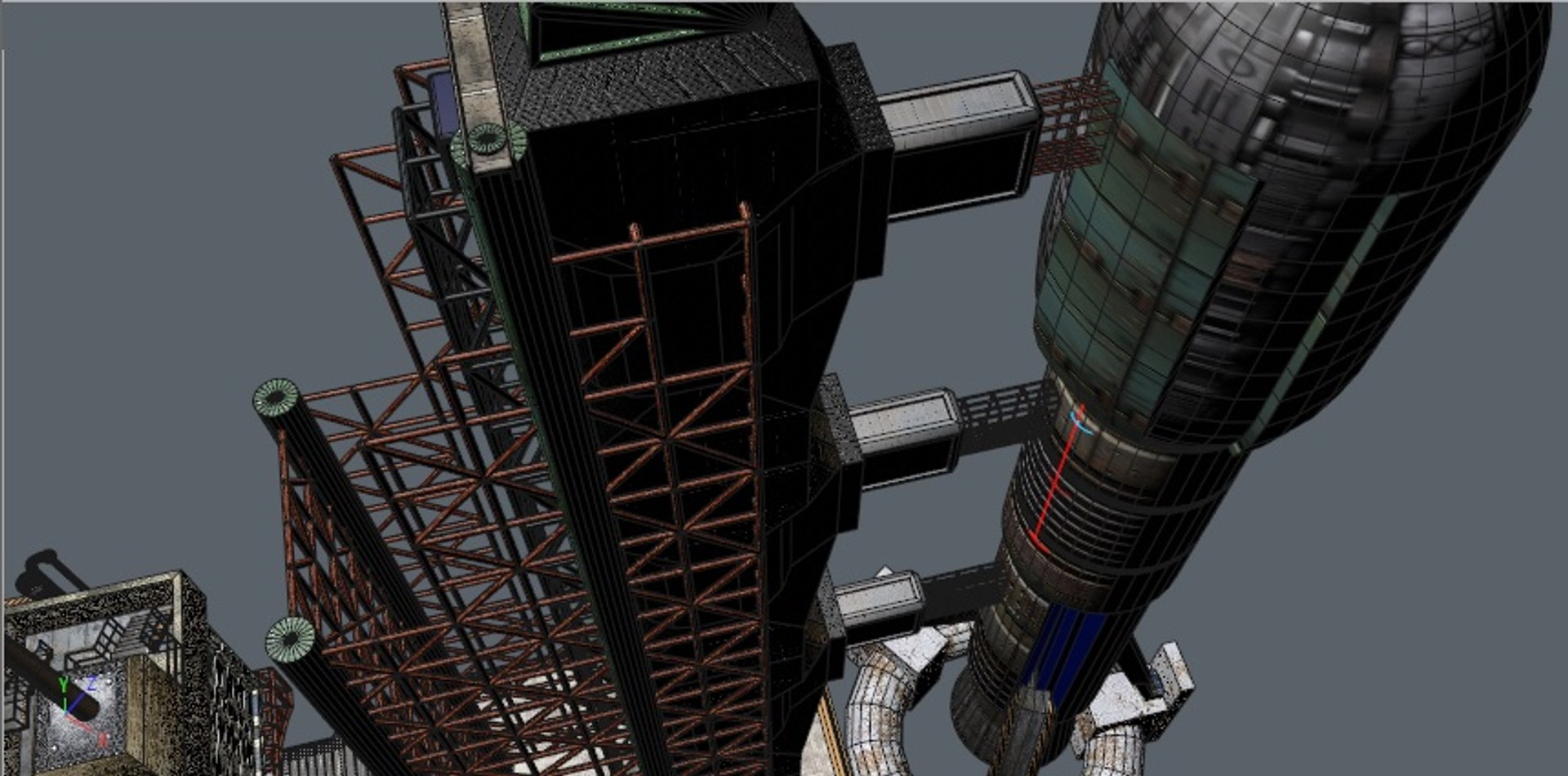 3D Landing Base Helipad And Spacerocket Model - TurboSquid 1717386