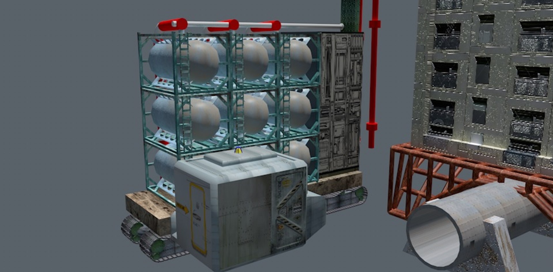 3D Landing Base Helipad And Spacerocket Model - TurboSquid 1717386