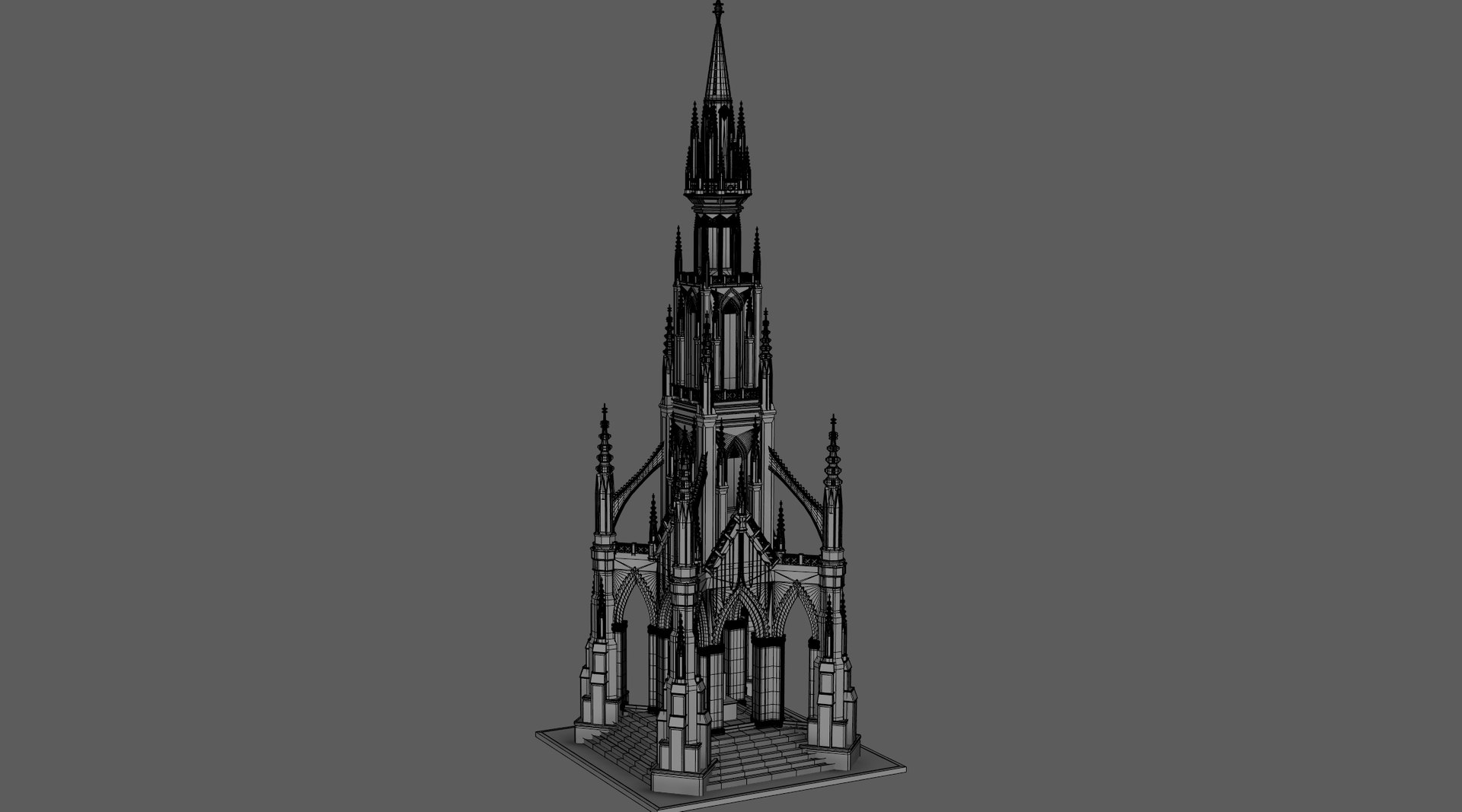 The Scott Monument Scotland Model - TurboSquid 2161581
