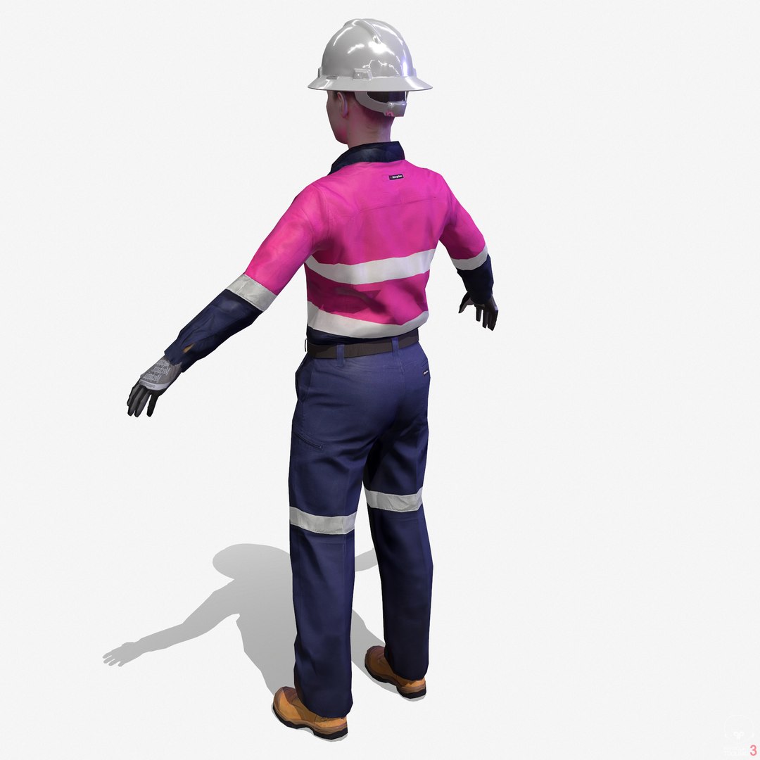 3D Rig Safety Female Worker Model - TurboSquid 1515046