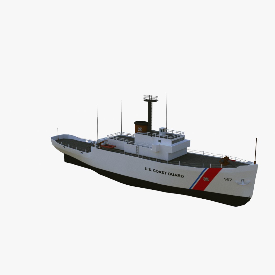 3d Coast Guard Wmec-167 Model