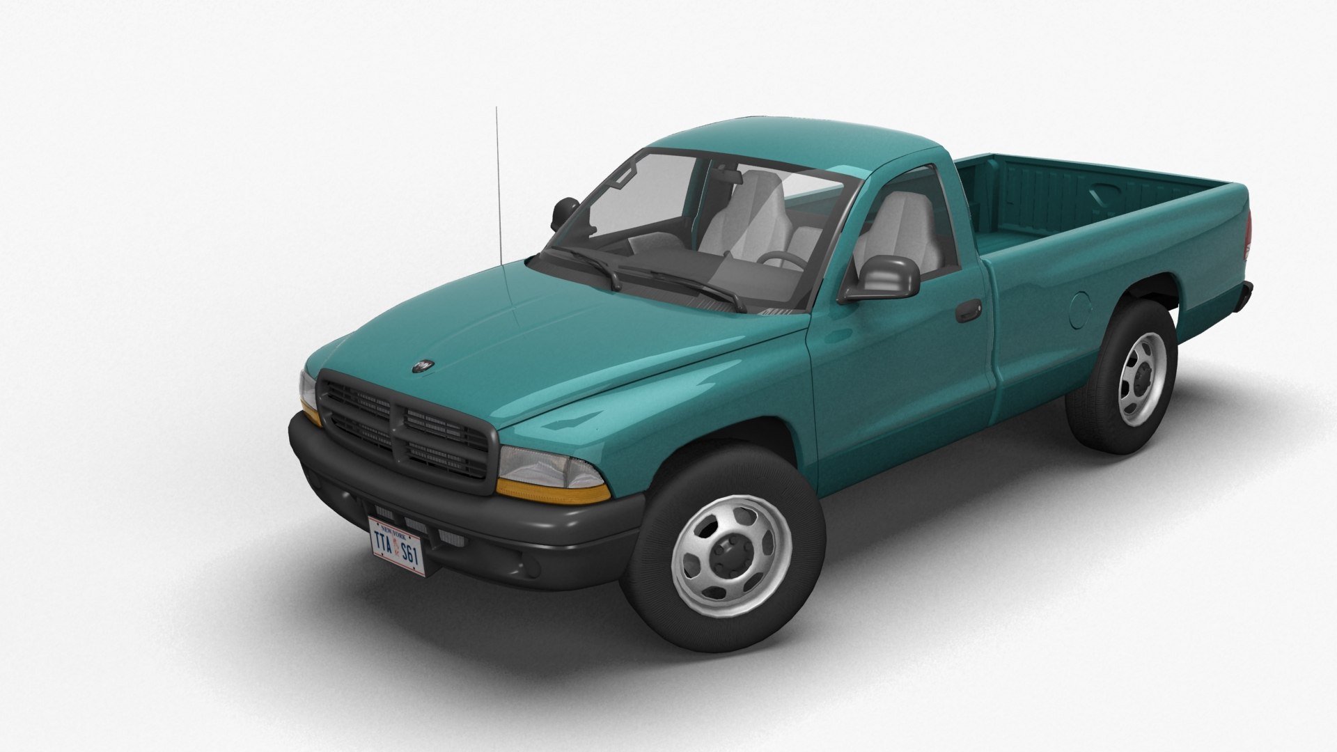 3D 1997 Dodge Dakota RegCab WT - TurboSquid 2282992
