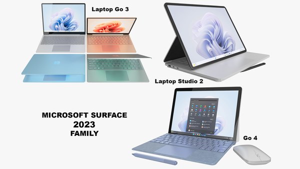 modelo 3d Colección familiar Microsoft Surface 2023 - TurboSquid 2160771