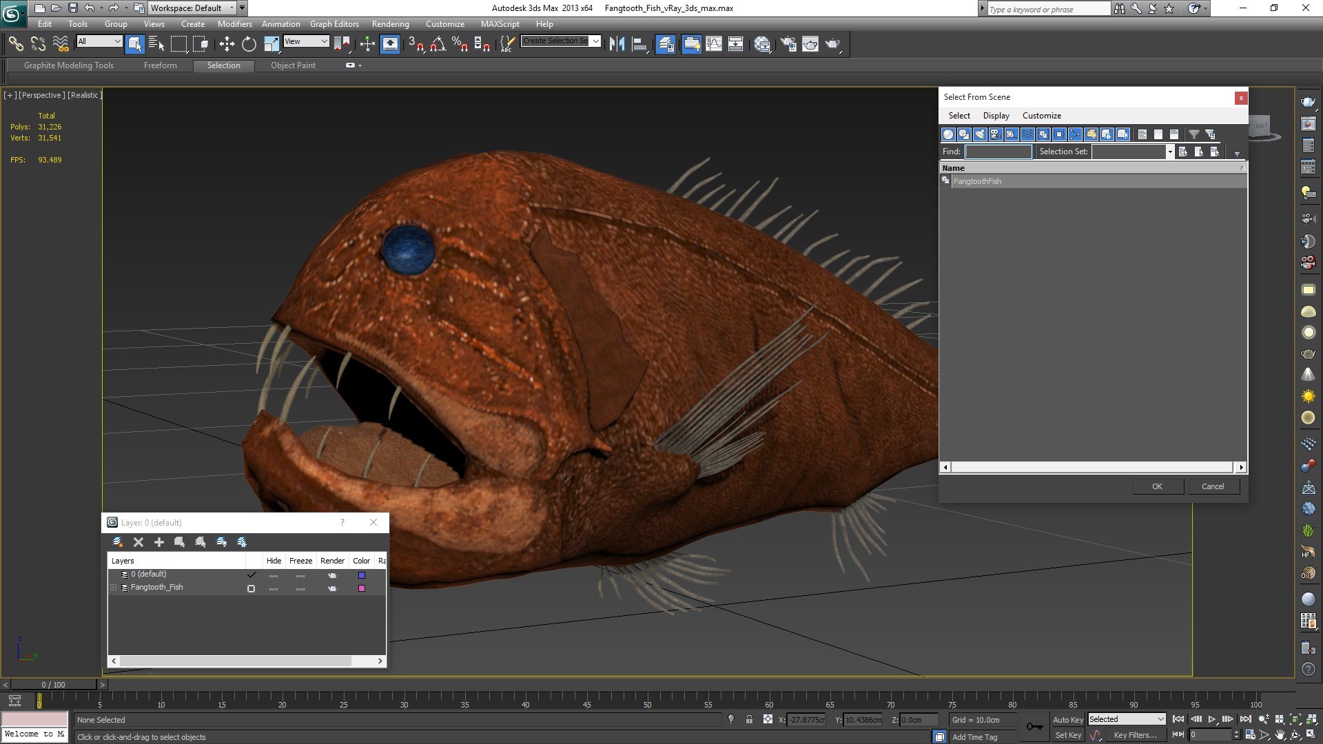 Fangtooth Fish 3d Model