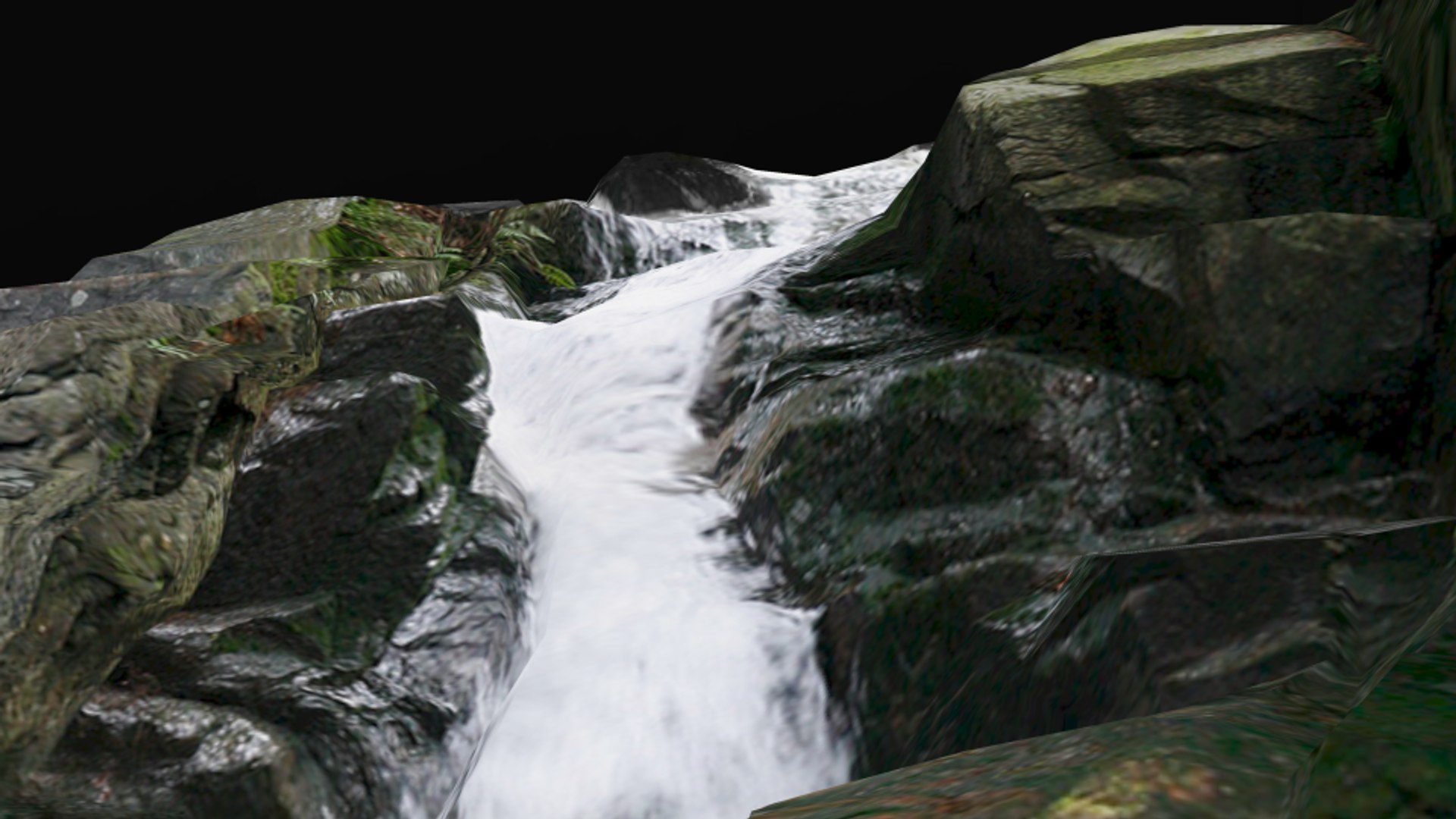 Rock Waterfall 3d Model