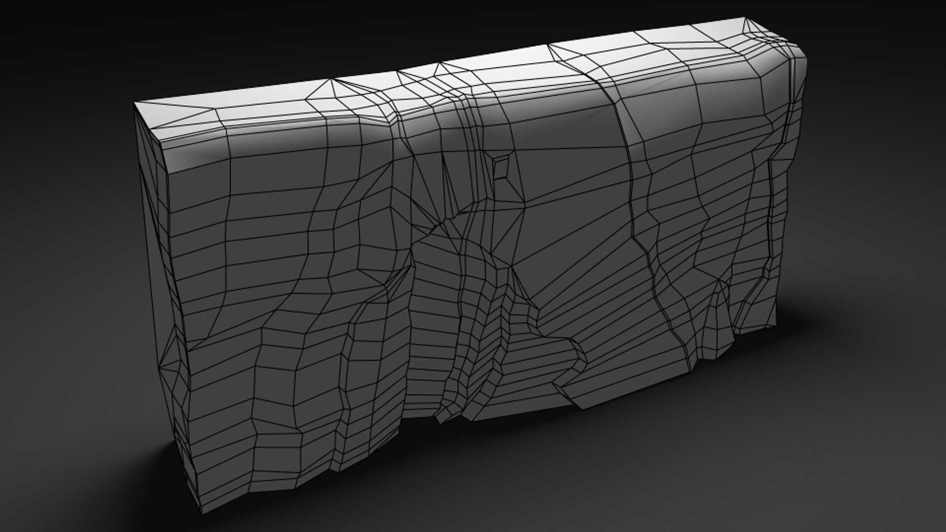 rock waterfall 3d model