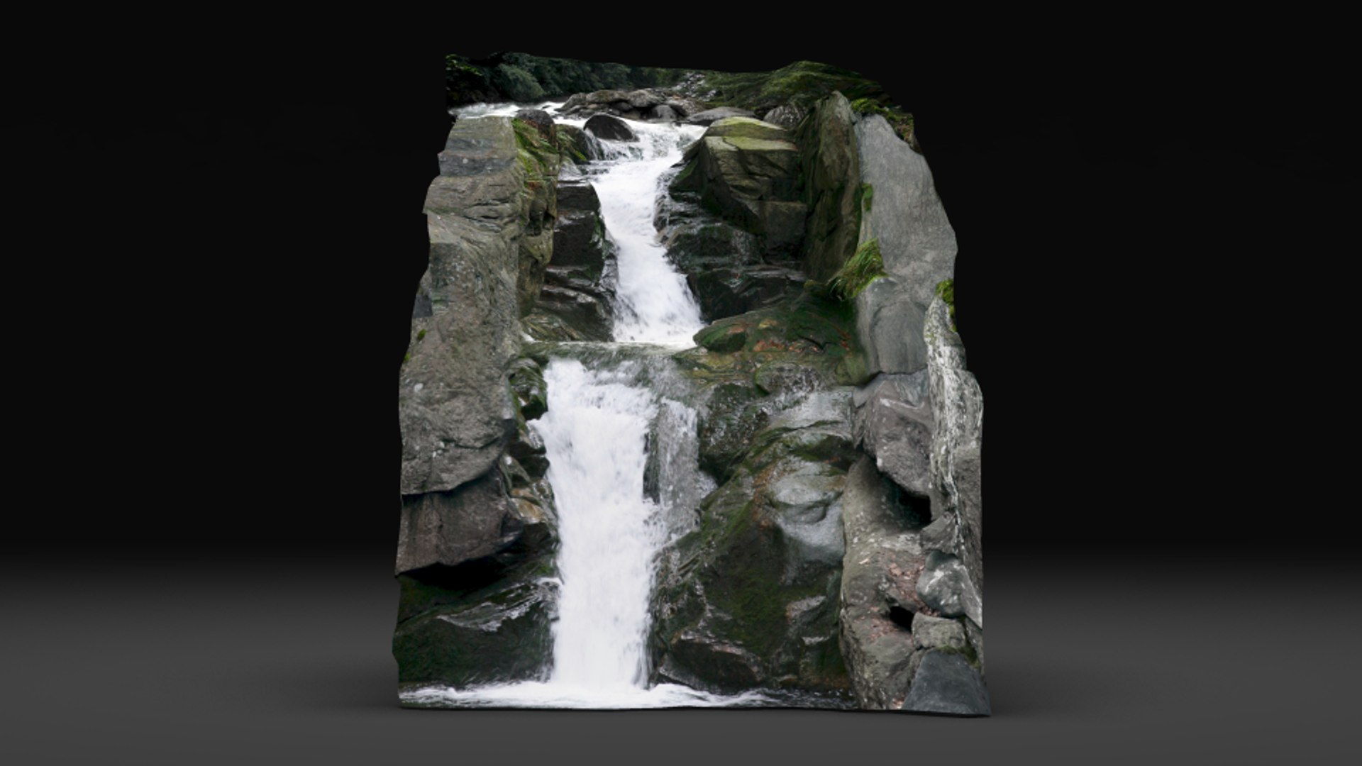 Rock Waterfall 3d Model