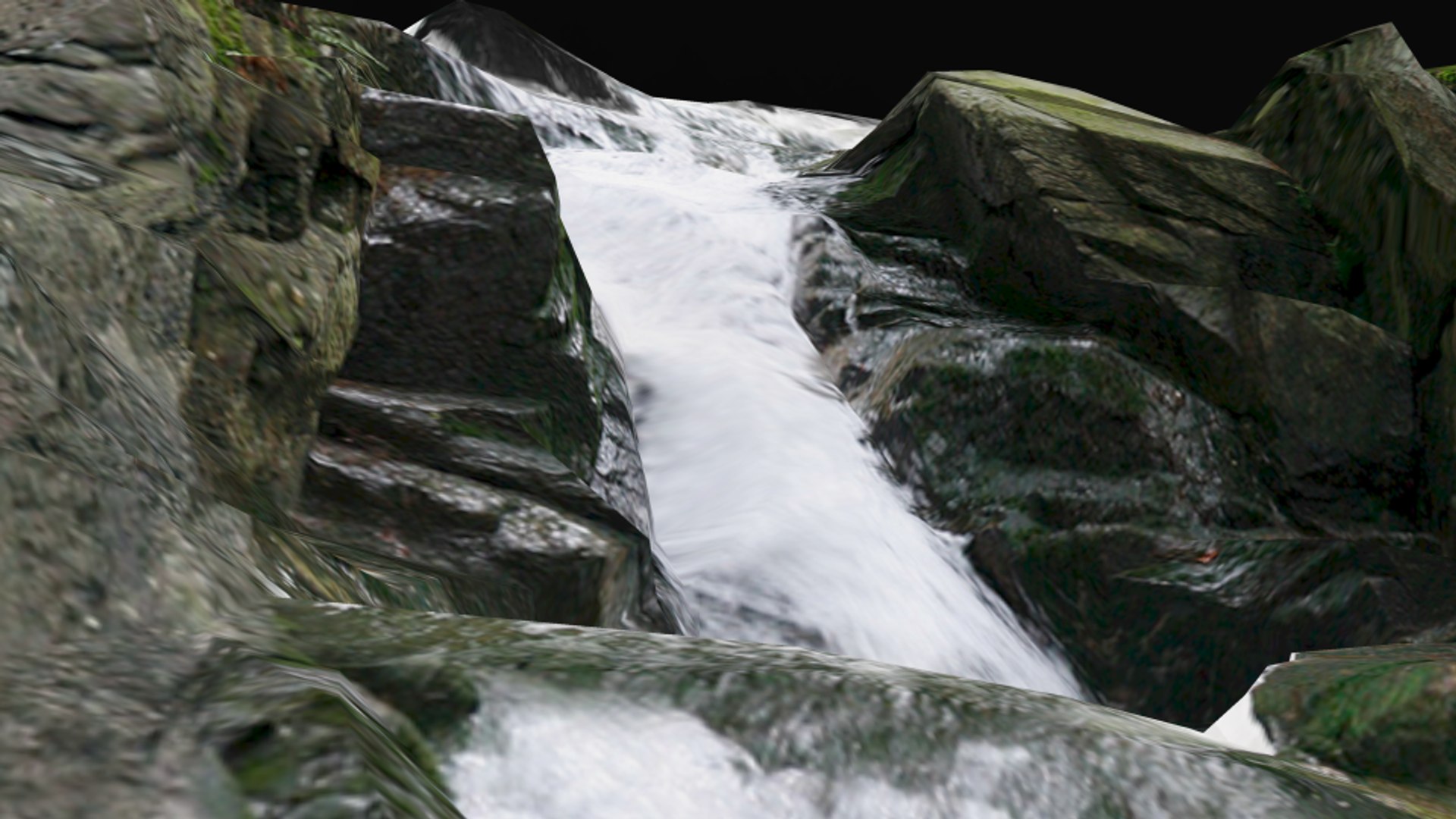 Rock Waterfall 3d Model
