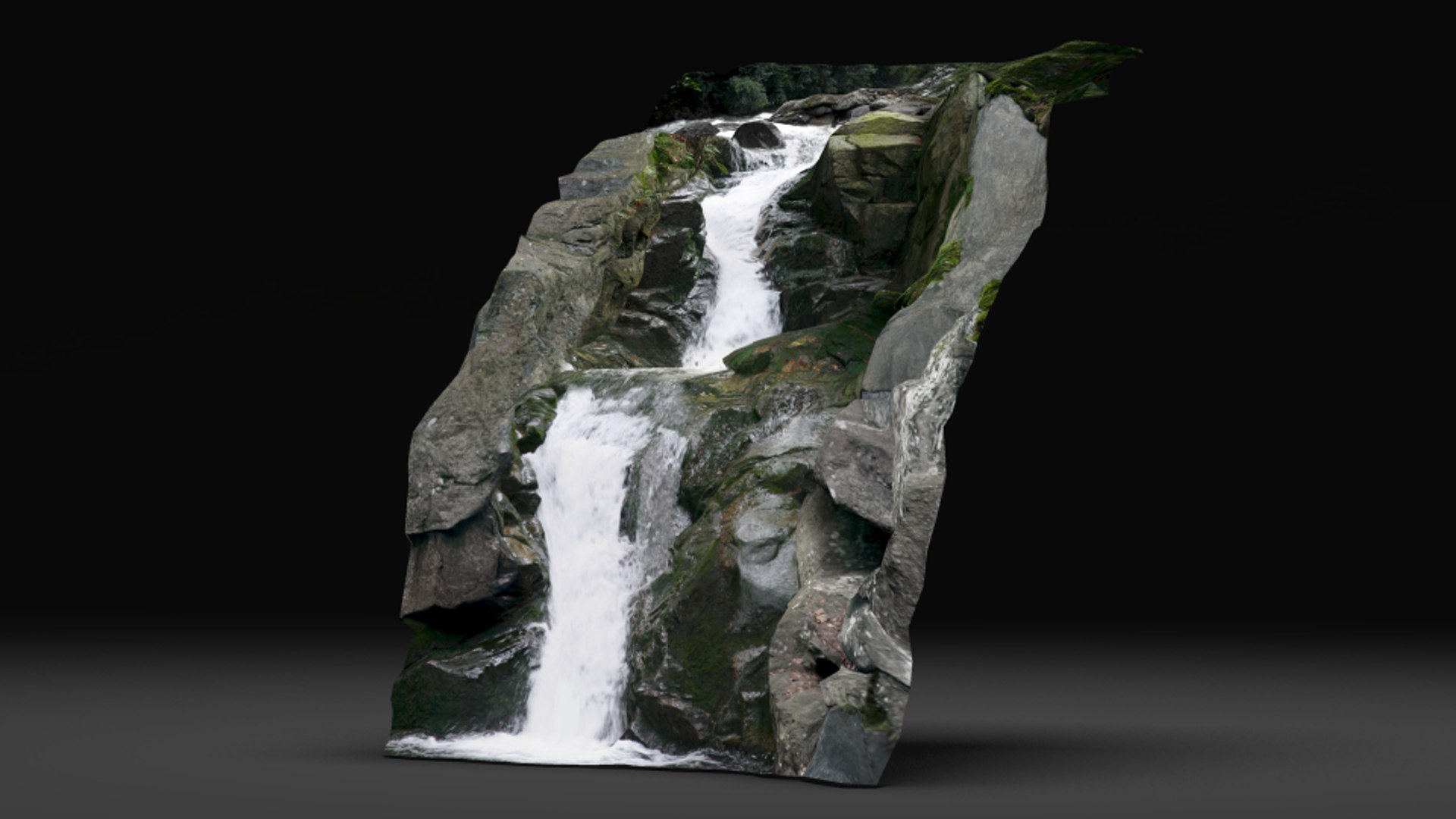 Rock Waterfall 3d Model