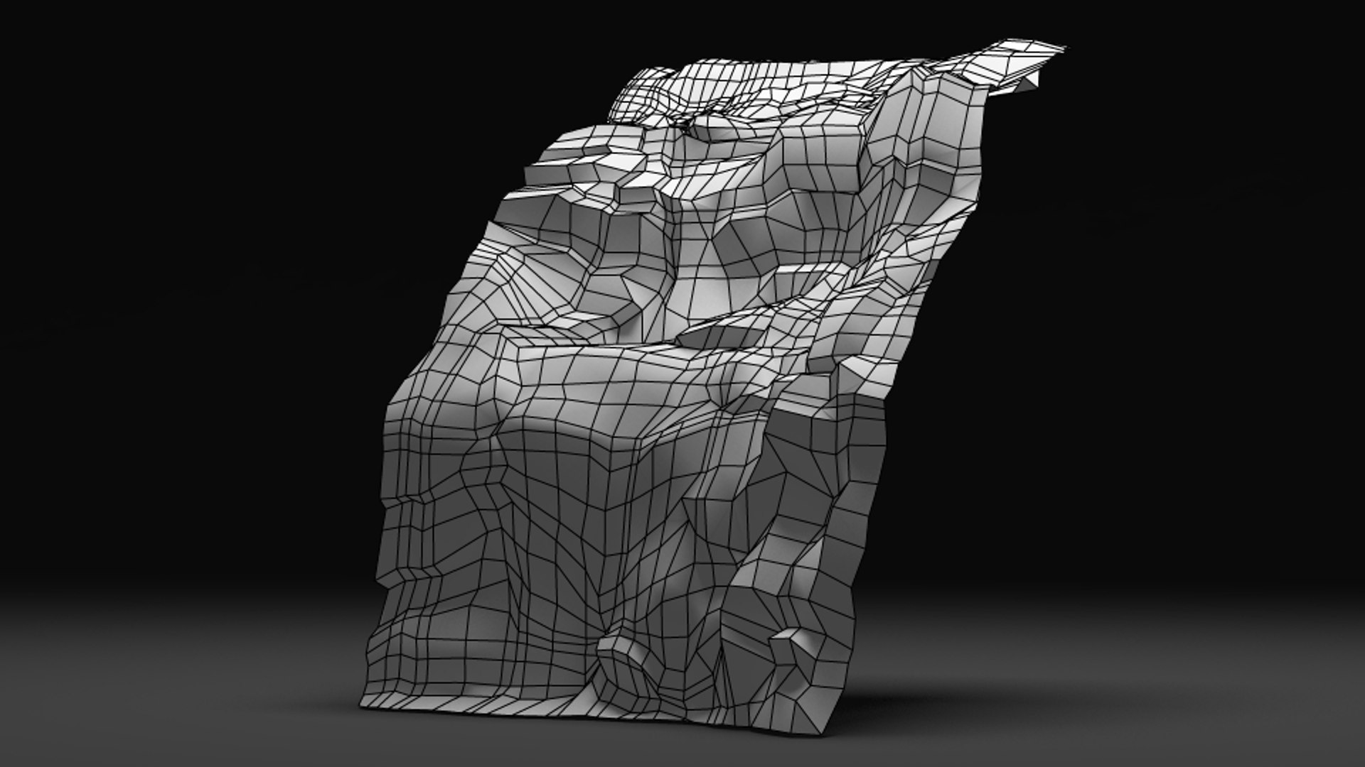 Rock Waterfall 3d Model