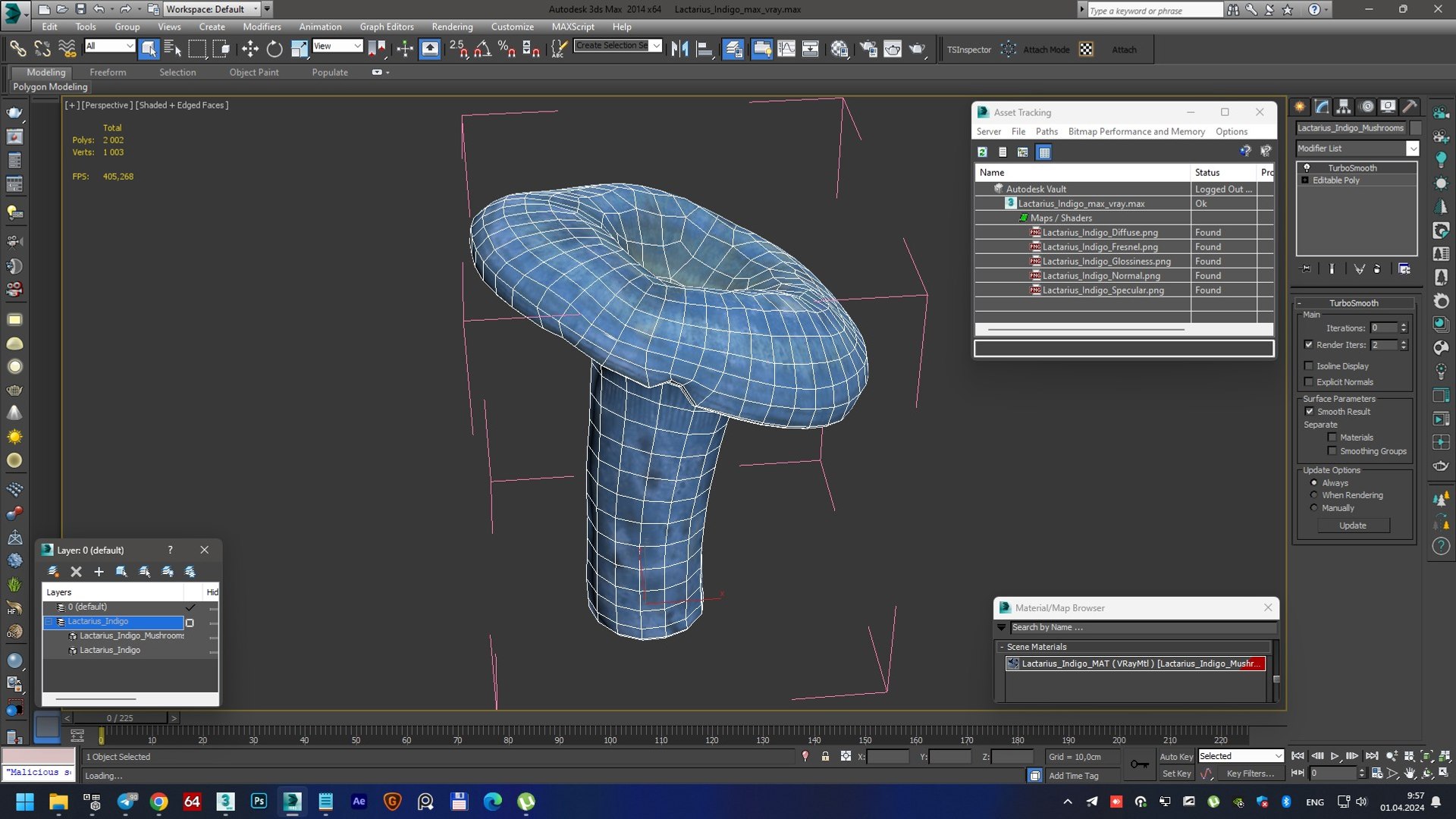 Lactarius Indigo 3D Model - TurboSquid 2215803