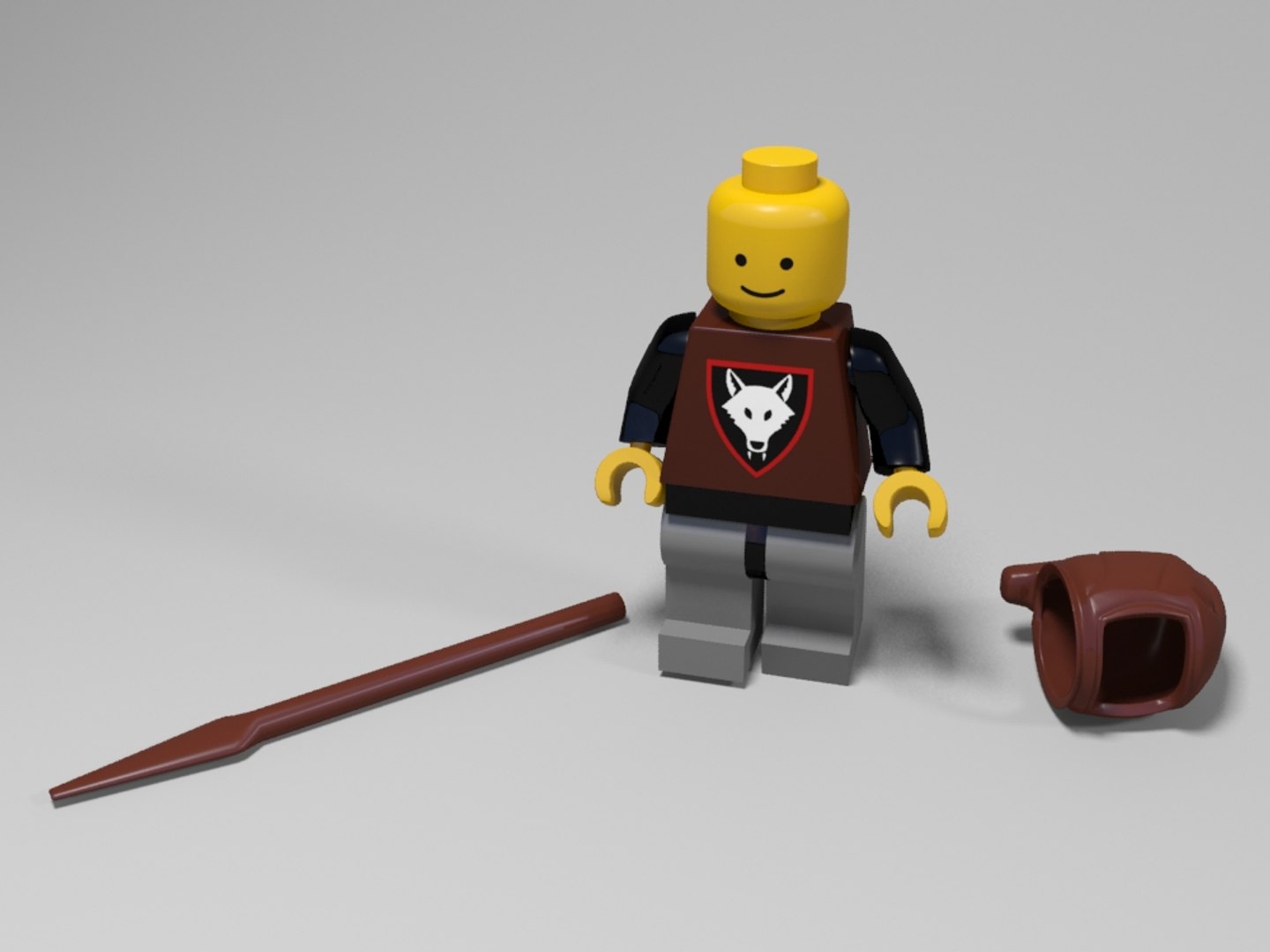 3d Model Lego Medieval Character 3