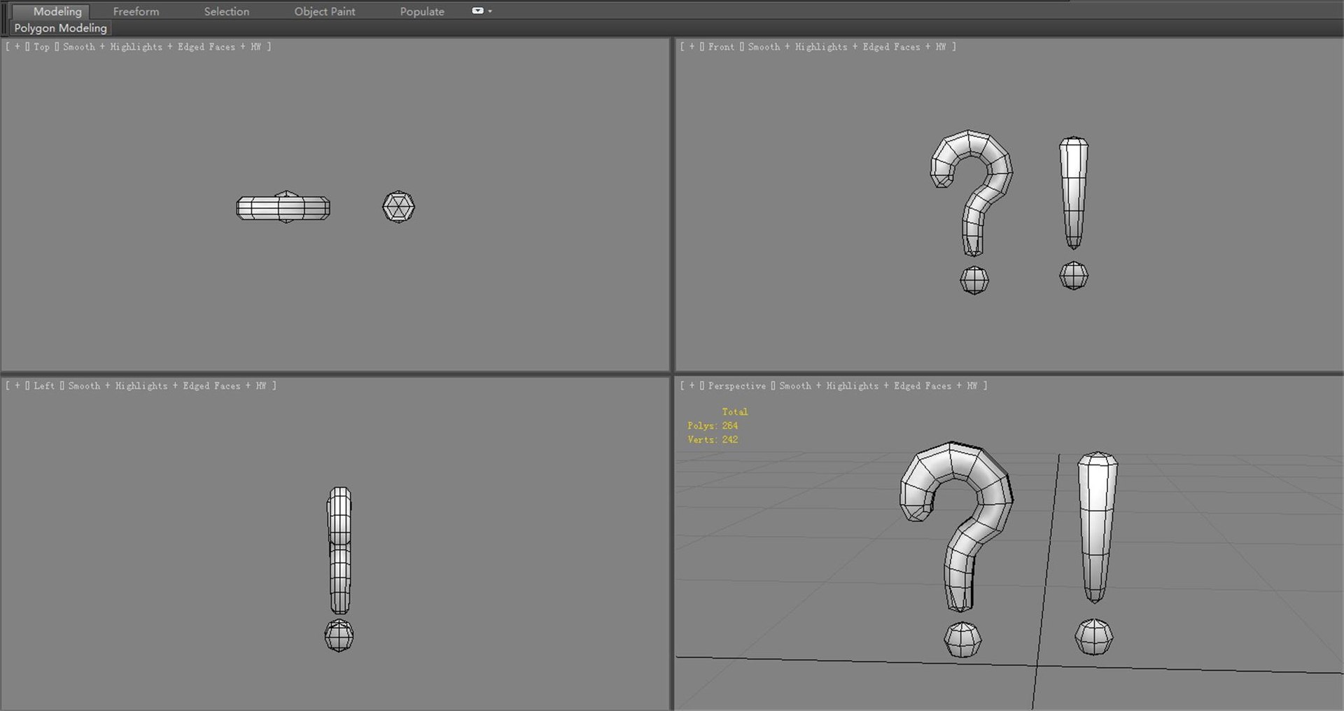 Question Mark And Exclamation Mark - Grey 3D Model - TurboSquid 2114090